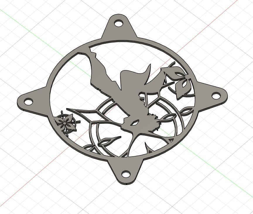 Genshin Impact Albedo PC fan cover 3D model 3D printable | CGTrader