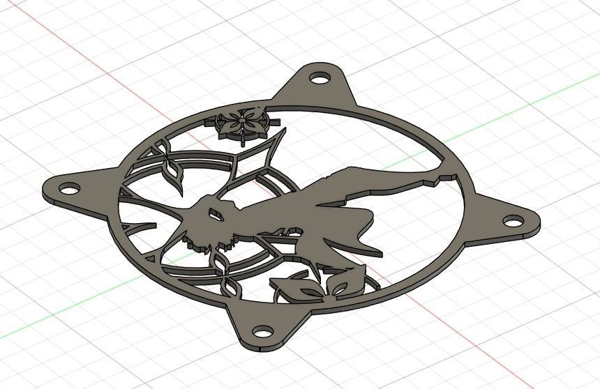 Genshin Impact Albedo PC fan cover 3D model 3D printable | CGTrader