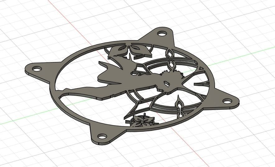 Genshin Impact Albedo PC fan cover 3D model 3D printable | CGTrader