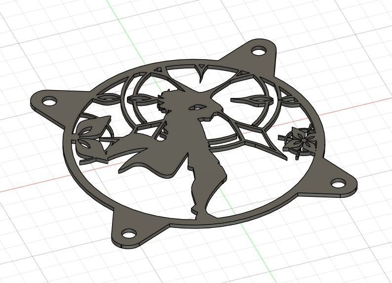 Genshin Impact Albedo PC fan cover 3D model 3D printable | CGTrader