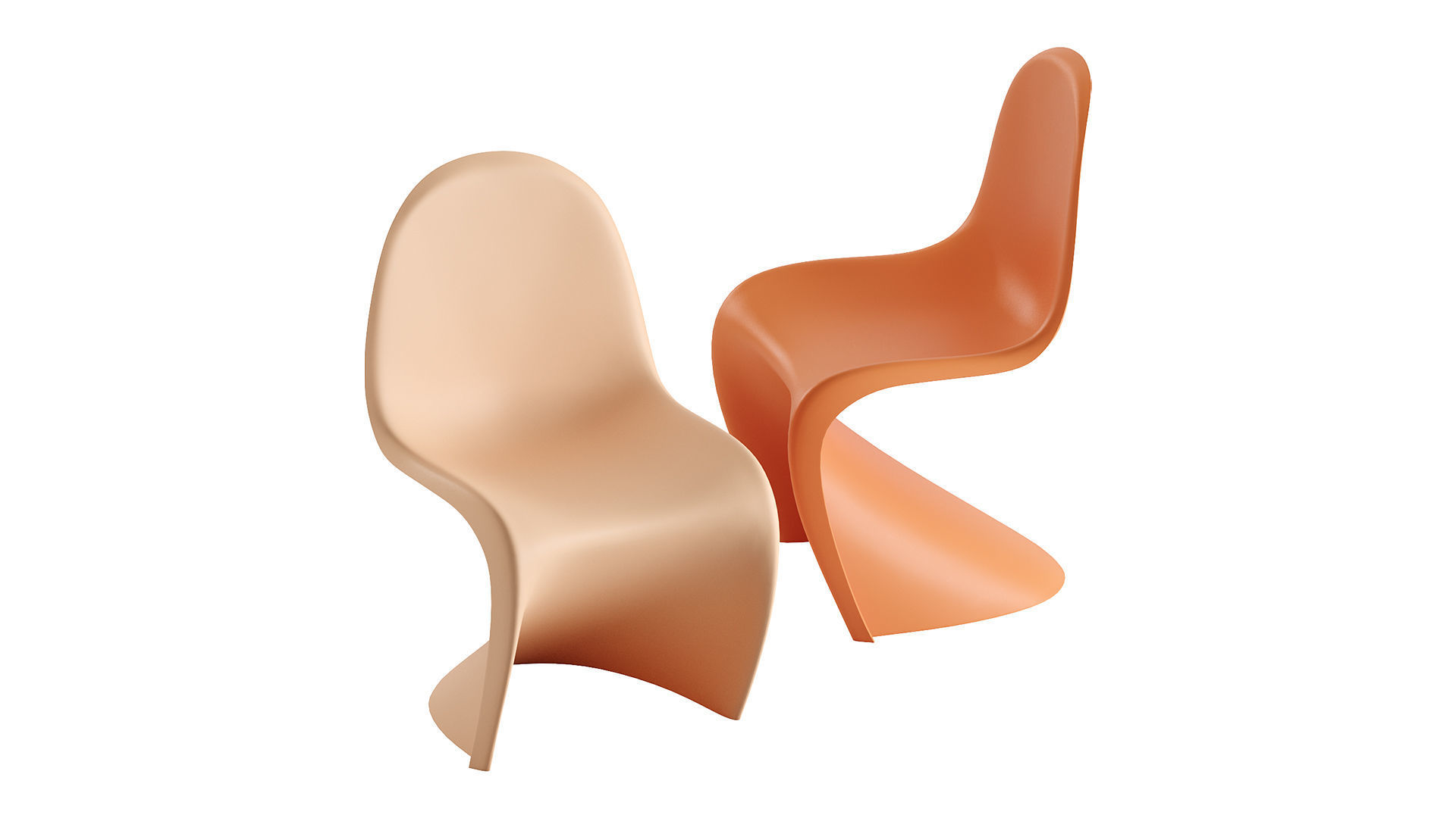 Panton Chair color Peach Fuzz by Vitra 3D model | CGTrader