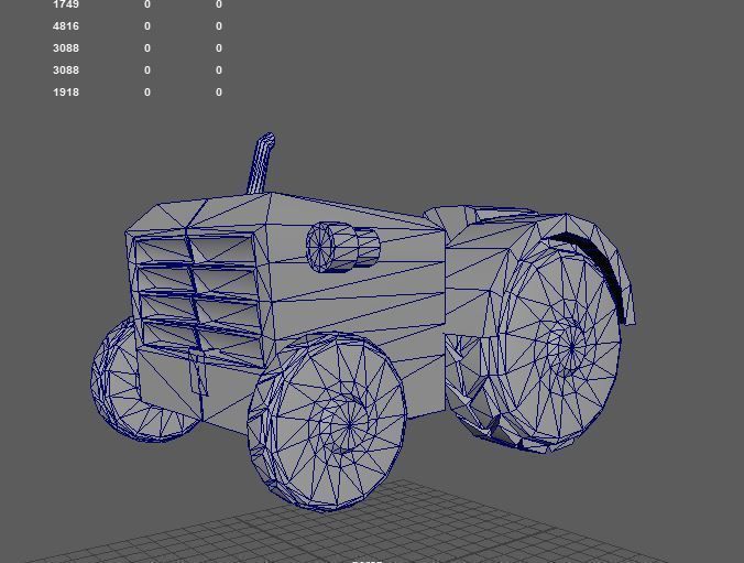 3D model Tractor VR / AR / low-poly | CGTrader