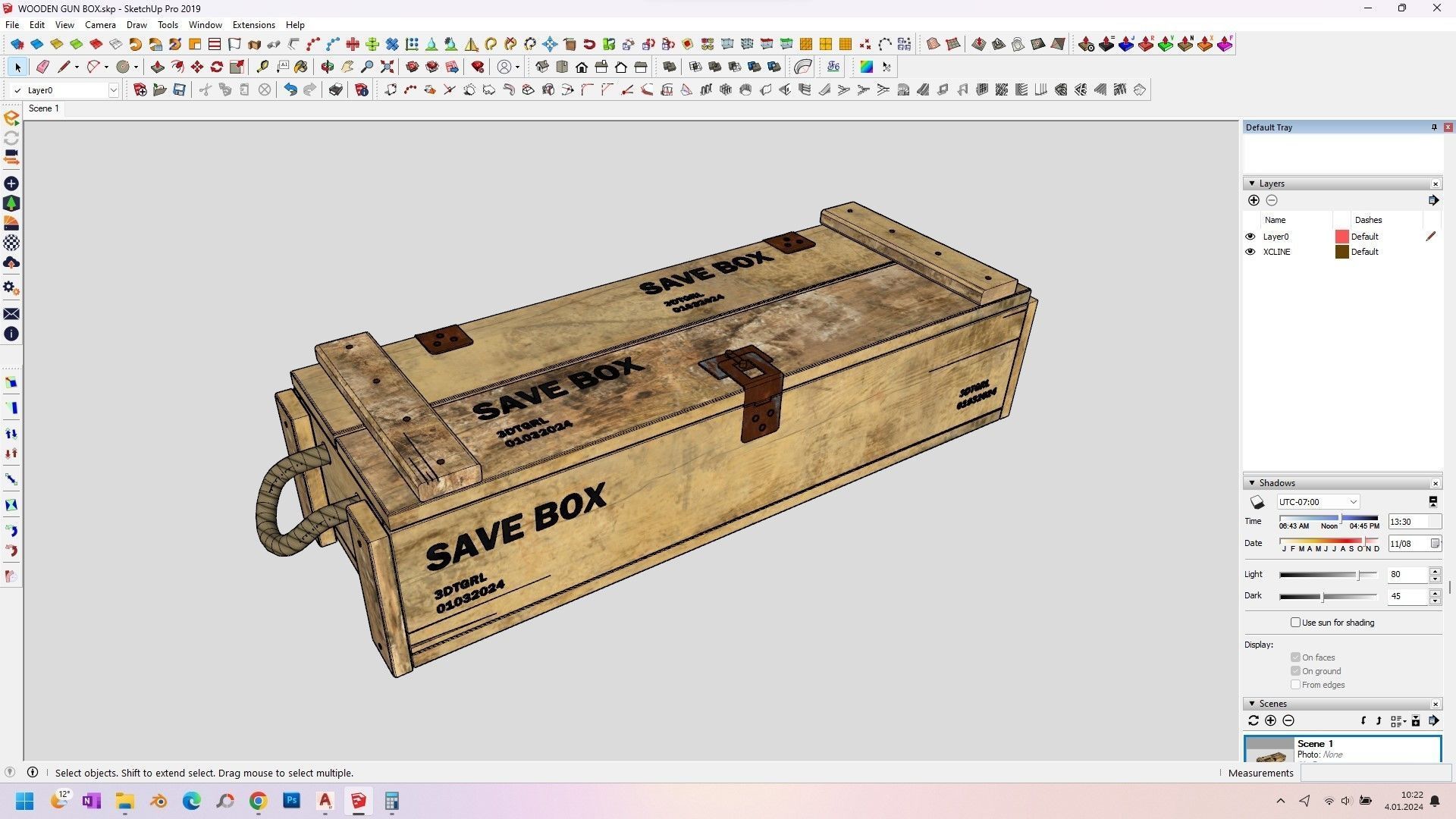 3D model WOODEN GUN BOX VR / AR / low-poly | CGTrader