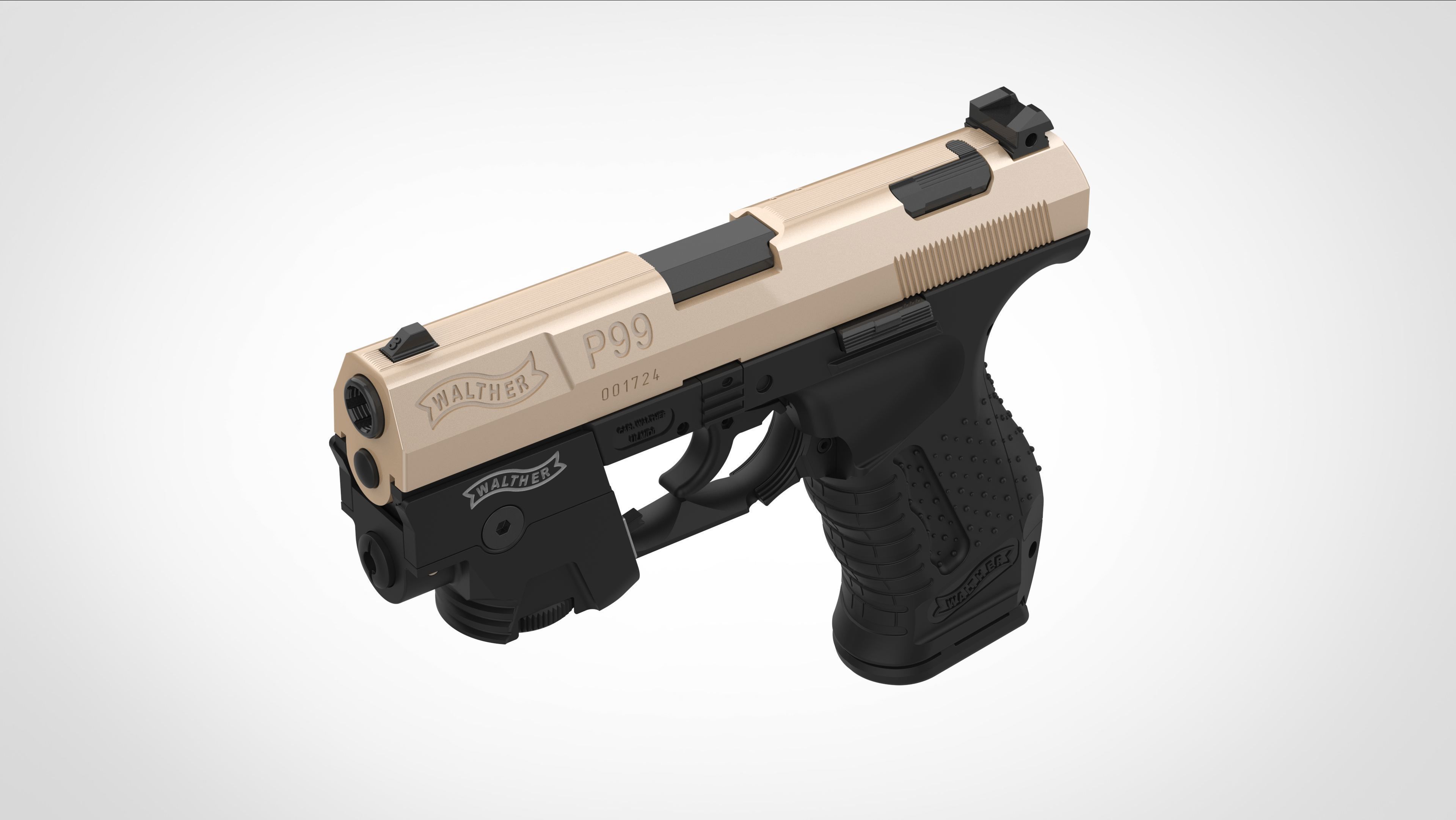 Modified Walther P99 from the movie Underworld 3d model 3D model | CGTrader