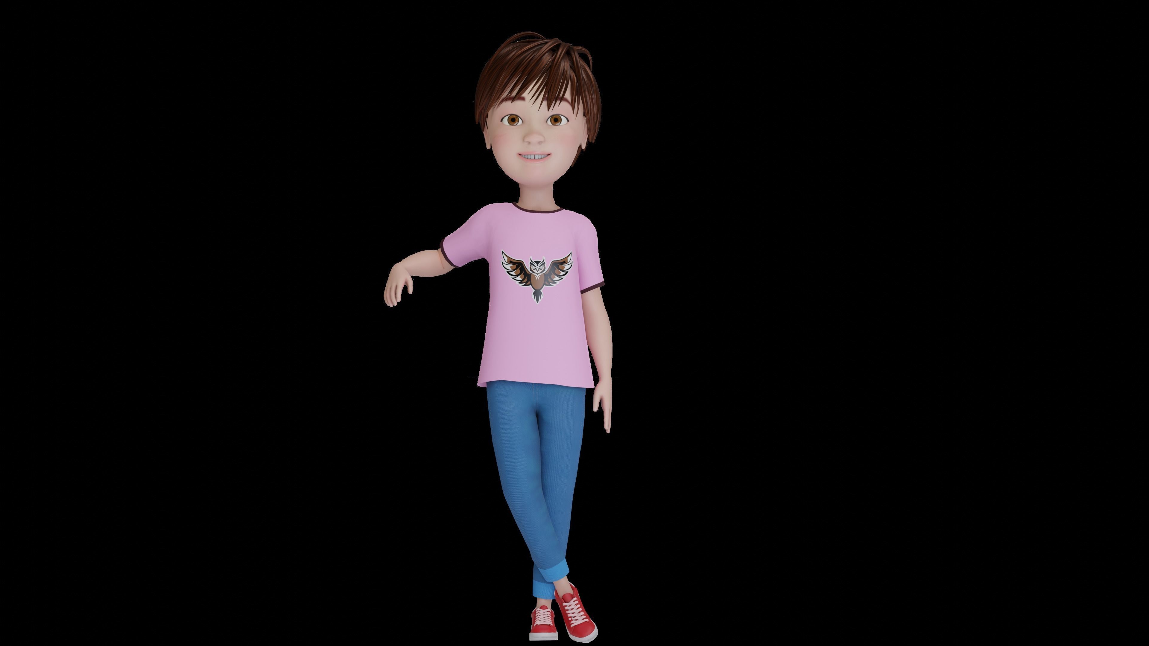 3D model Cartoon Boy Teen Rigged and Animated in Blender with Unity VR / AR / low-poly | CGTrader