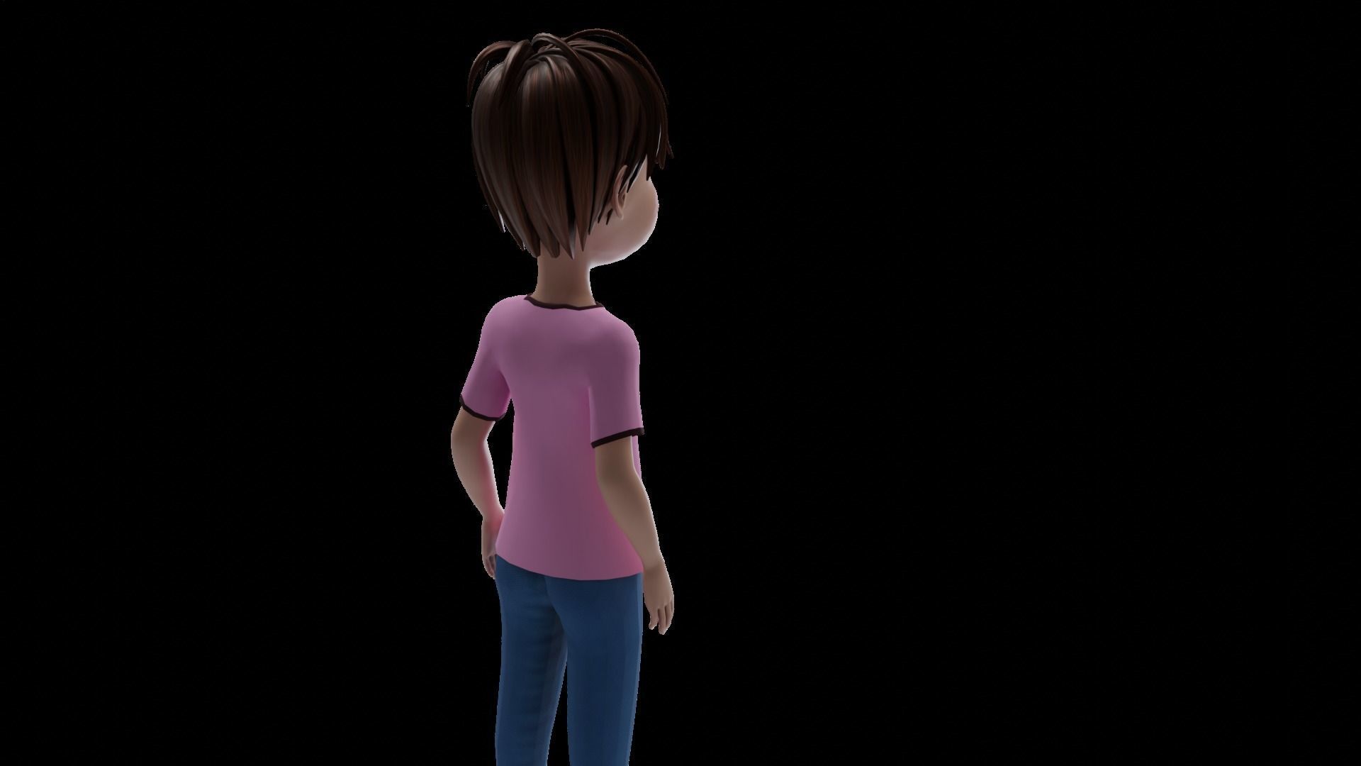 3D model Cartoon Boy Teen Rigged and Animated in Blender with Unity VR ...