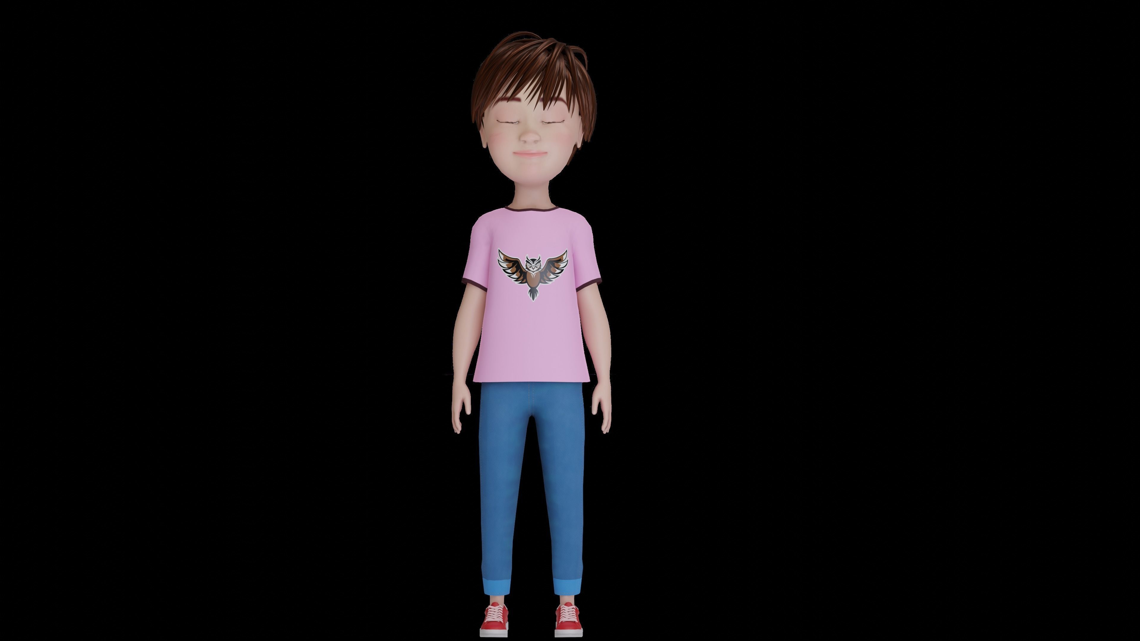 3D model Cartoon Boy Teen Rigged and Animated in Blender with Unity VR ...