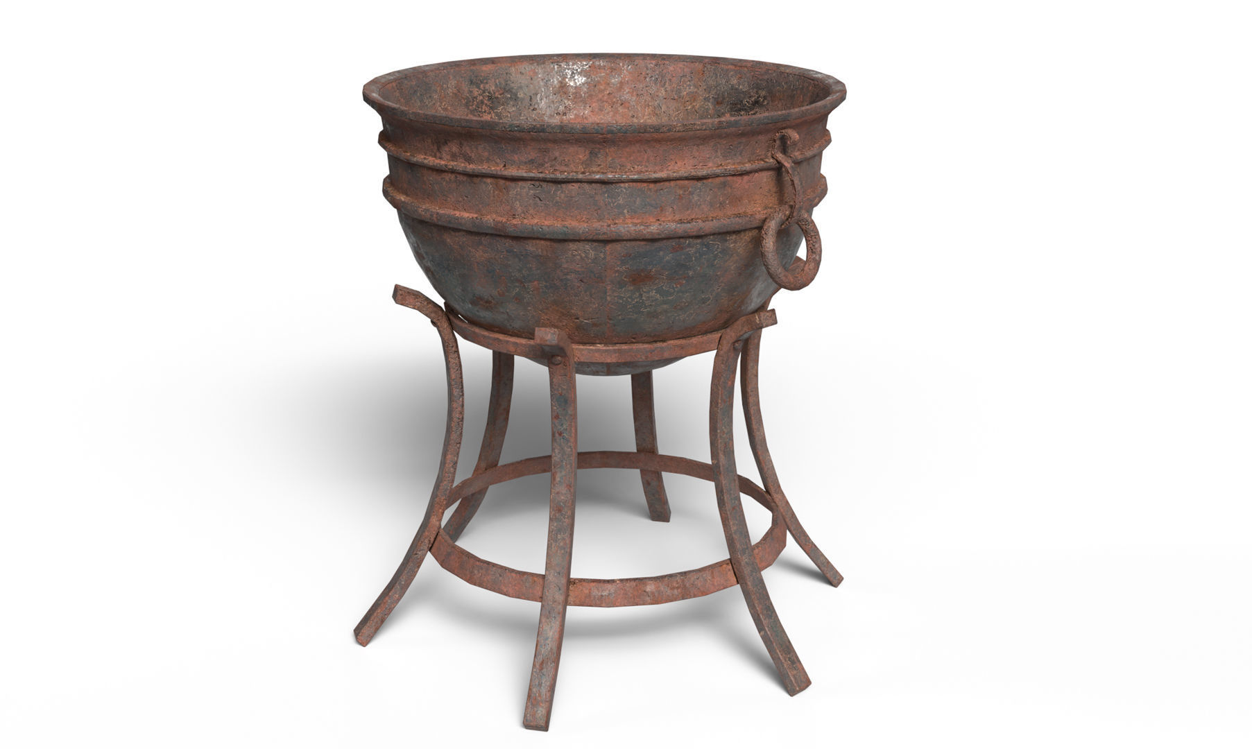 3D model Old Rusty Metal Medieval Fire Pit VR / AR / low-poly | CGTrader