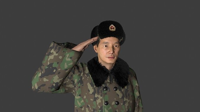 3D model chinese soldier VR / AR / low-poly | CGTrader
