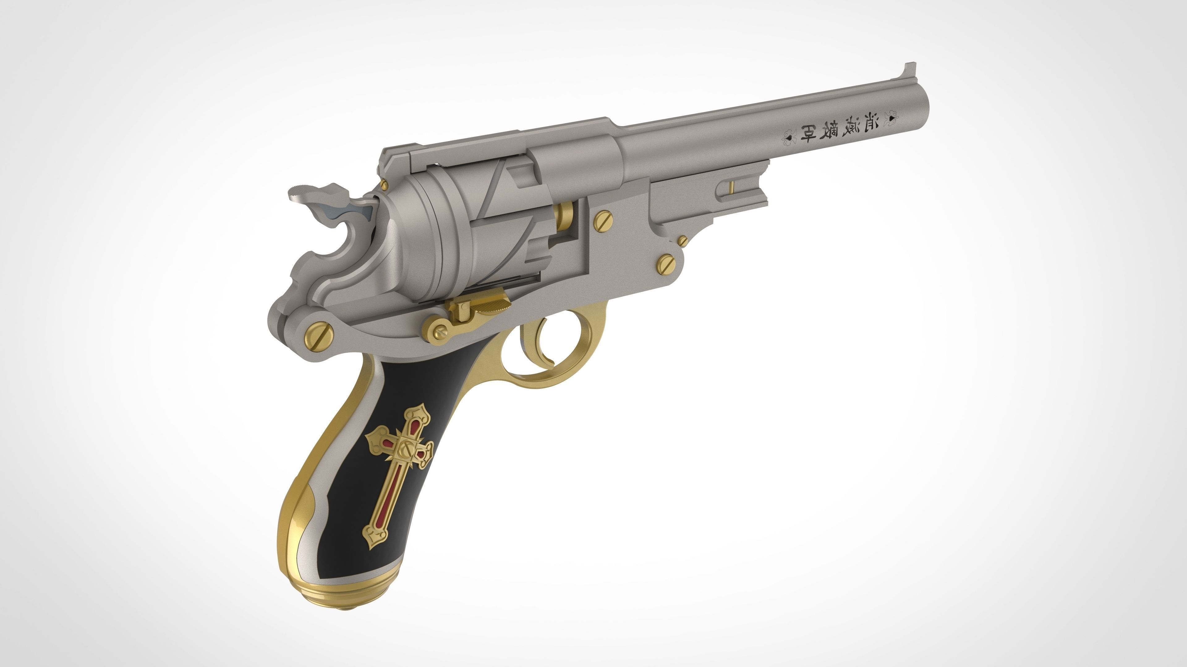 Revolver from the movie Van Helsing 2004 3d model 3D model | CGTrader
