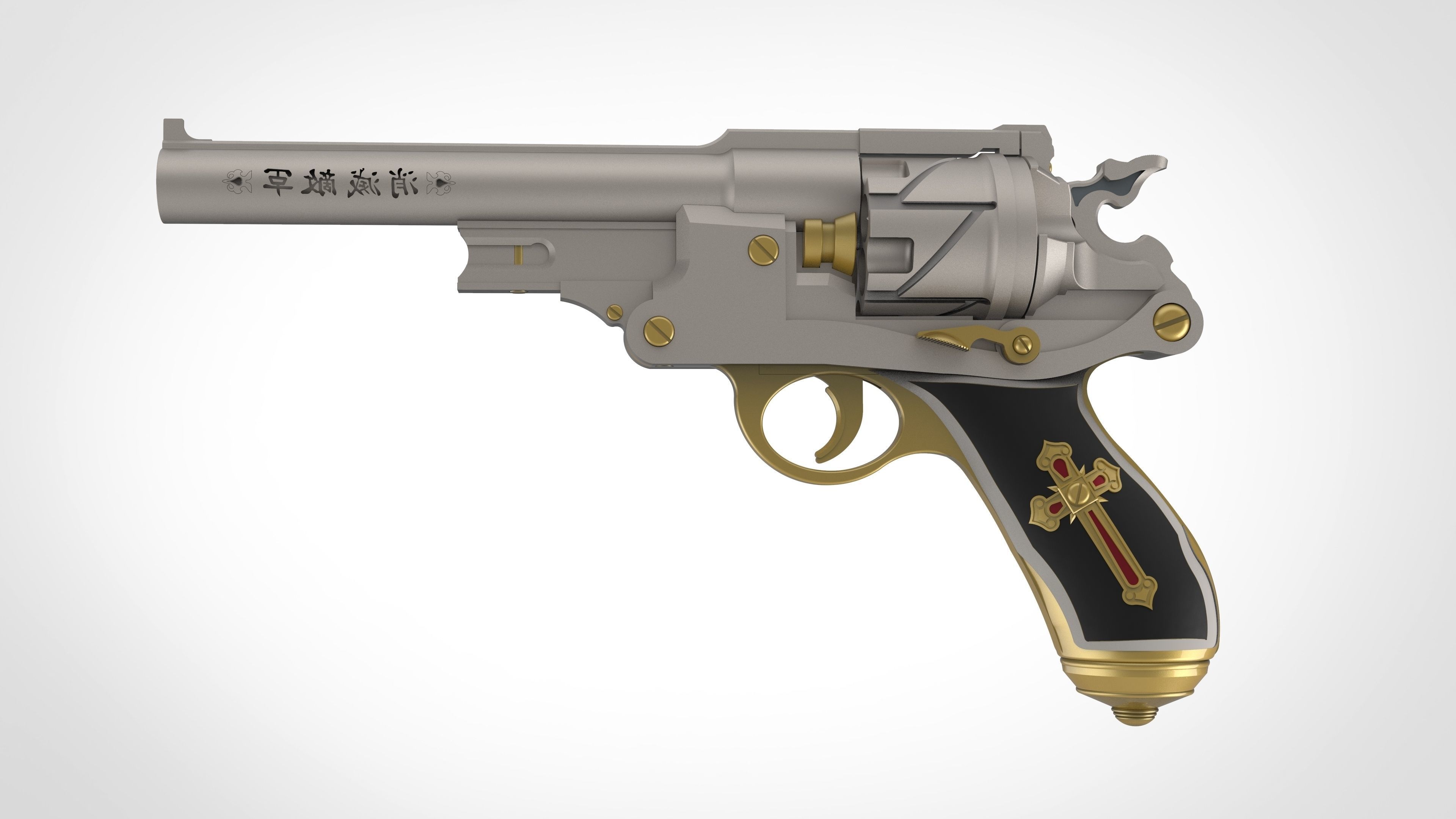Revolver from the movie Van Helsing 2004 3d model 3D model | CGTrader