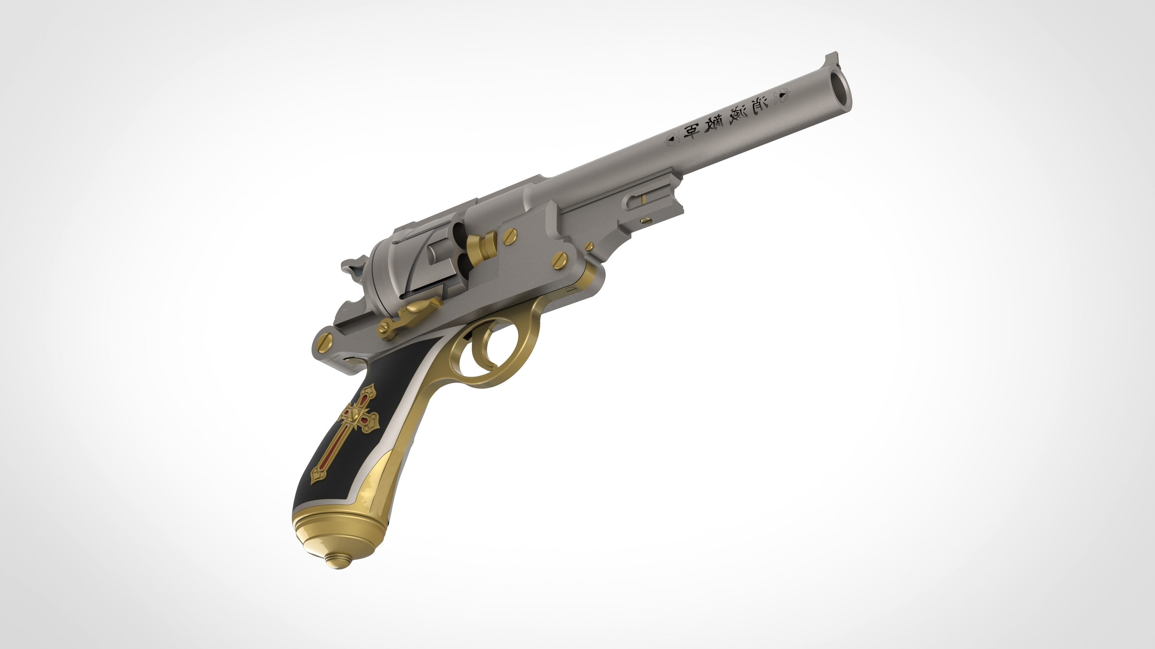 Revolver from the movie Van Helsing 2004 3d model 3D model | CGTrader