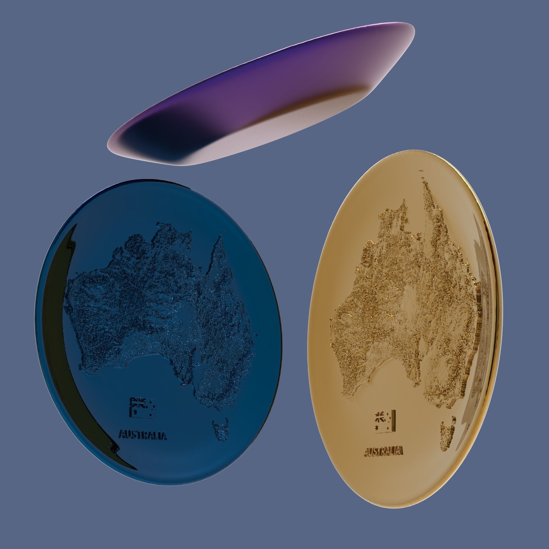plate Australia 3D model 3D printable | CGTrader