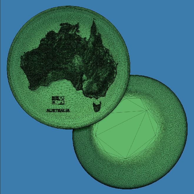 plate Australia 3D model 3D printable | CGTrader