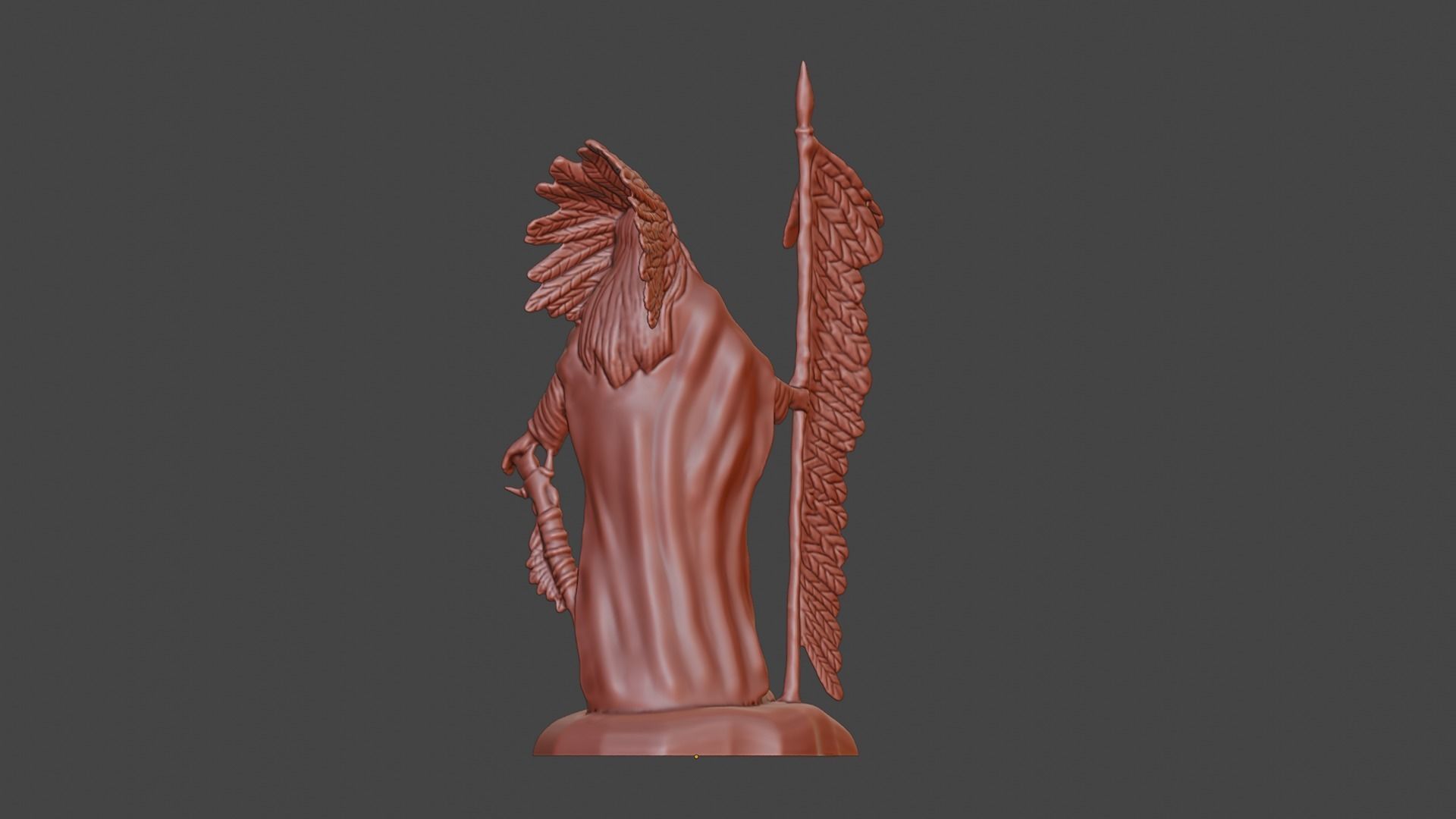 Native American warrior 3D model 3D printable | CGTrader