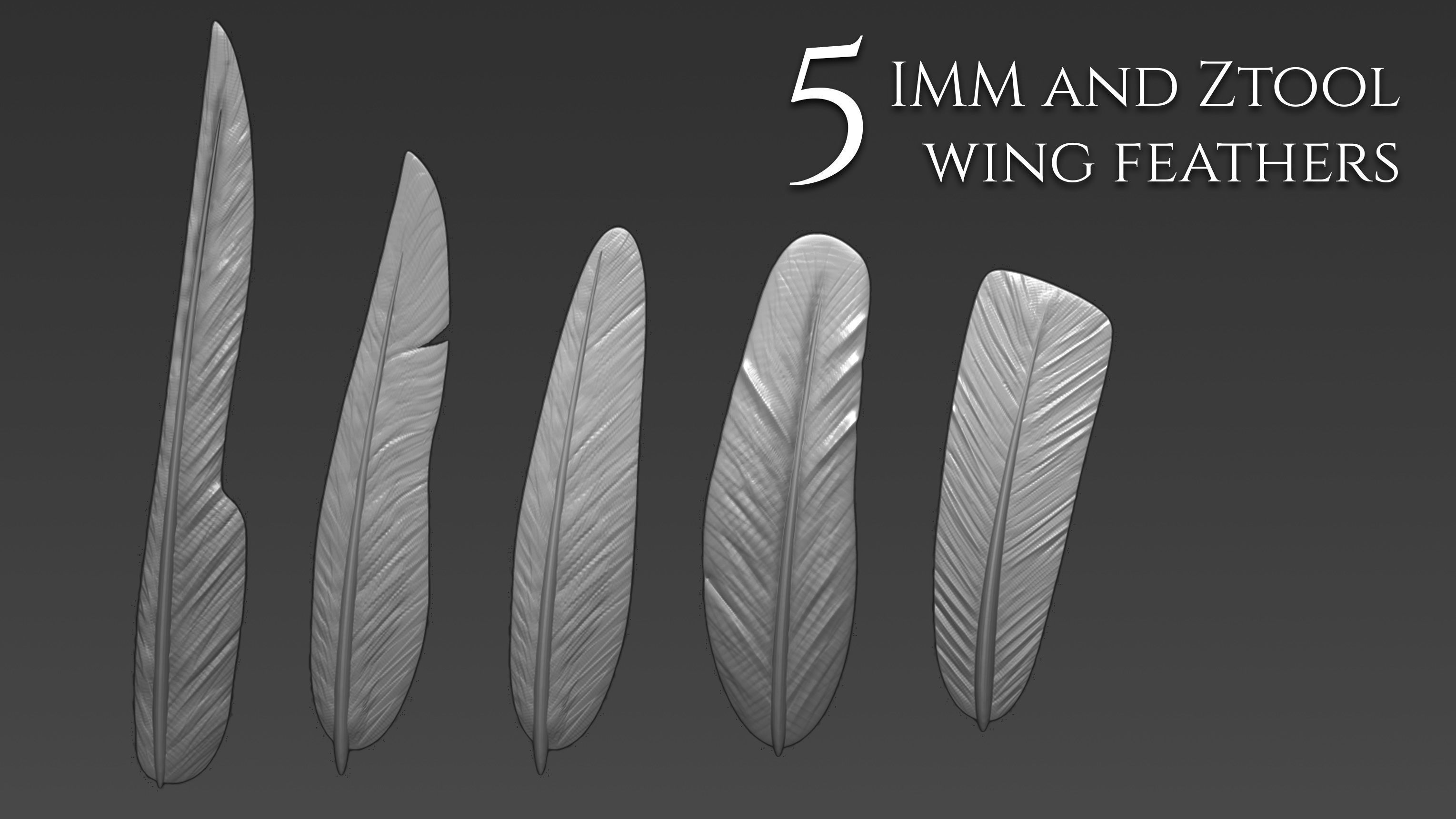 31 Feathers brushes PACK for Eagles Dragons and Dinosaurs Texture ...