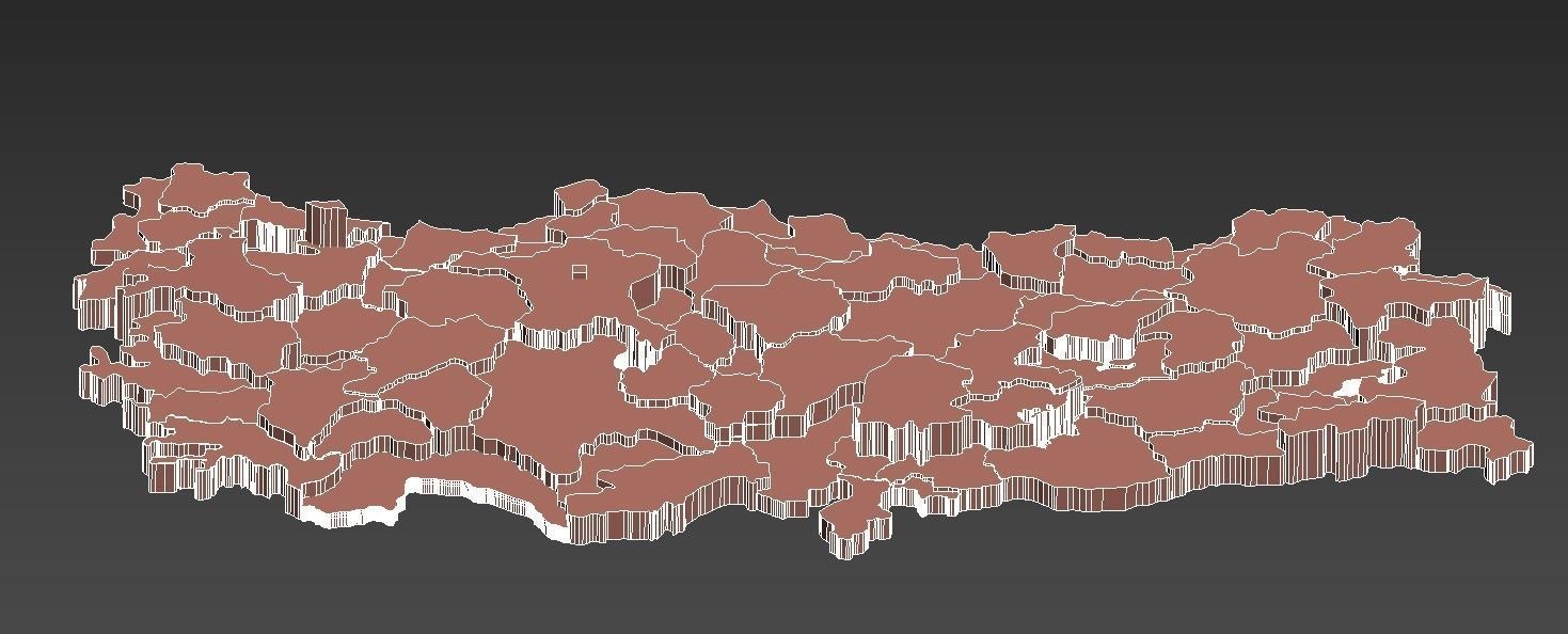 Turkey Map 3D model 3D printable | CGTrader
