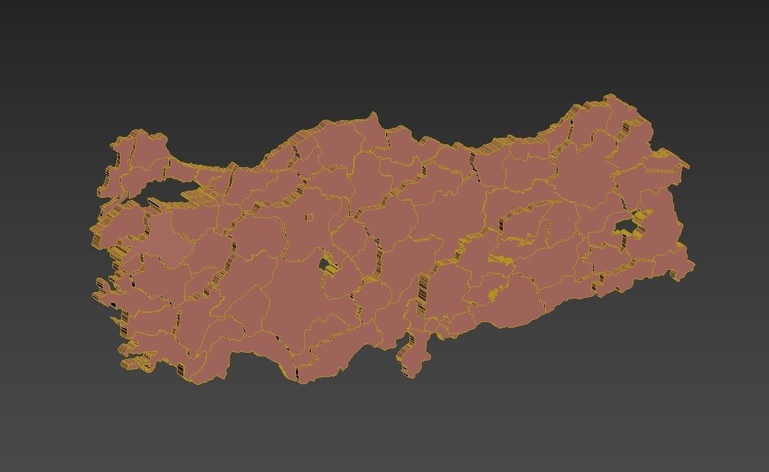 Turkey Map 3D model 3D printable | CGTrader