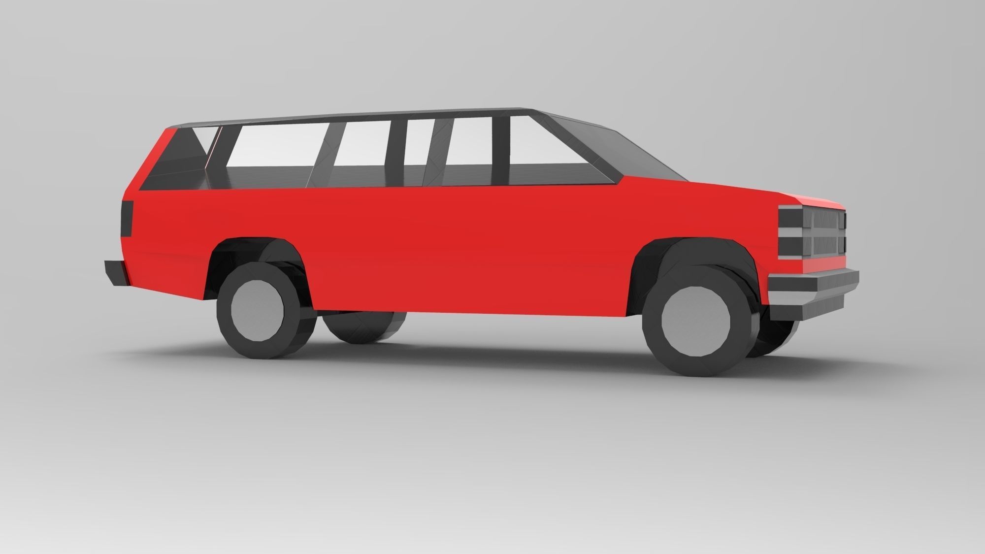 3D model Minivan Low poly VR / AR / low-poly | CGTrader