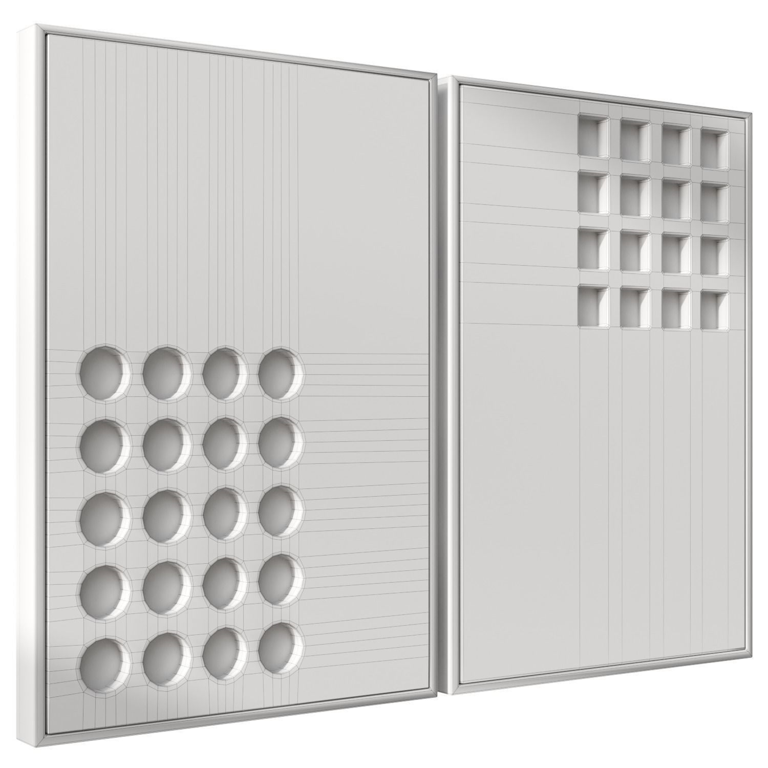 3D model Gypsum Geometric Panel VR / AR / low-poly | CGTrader