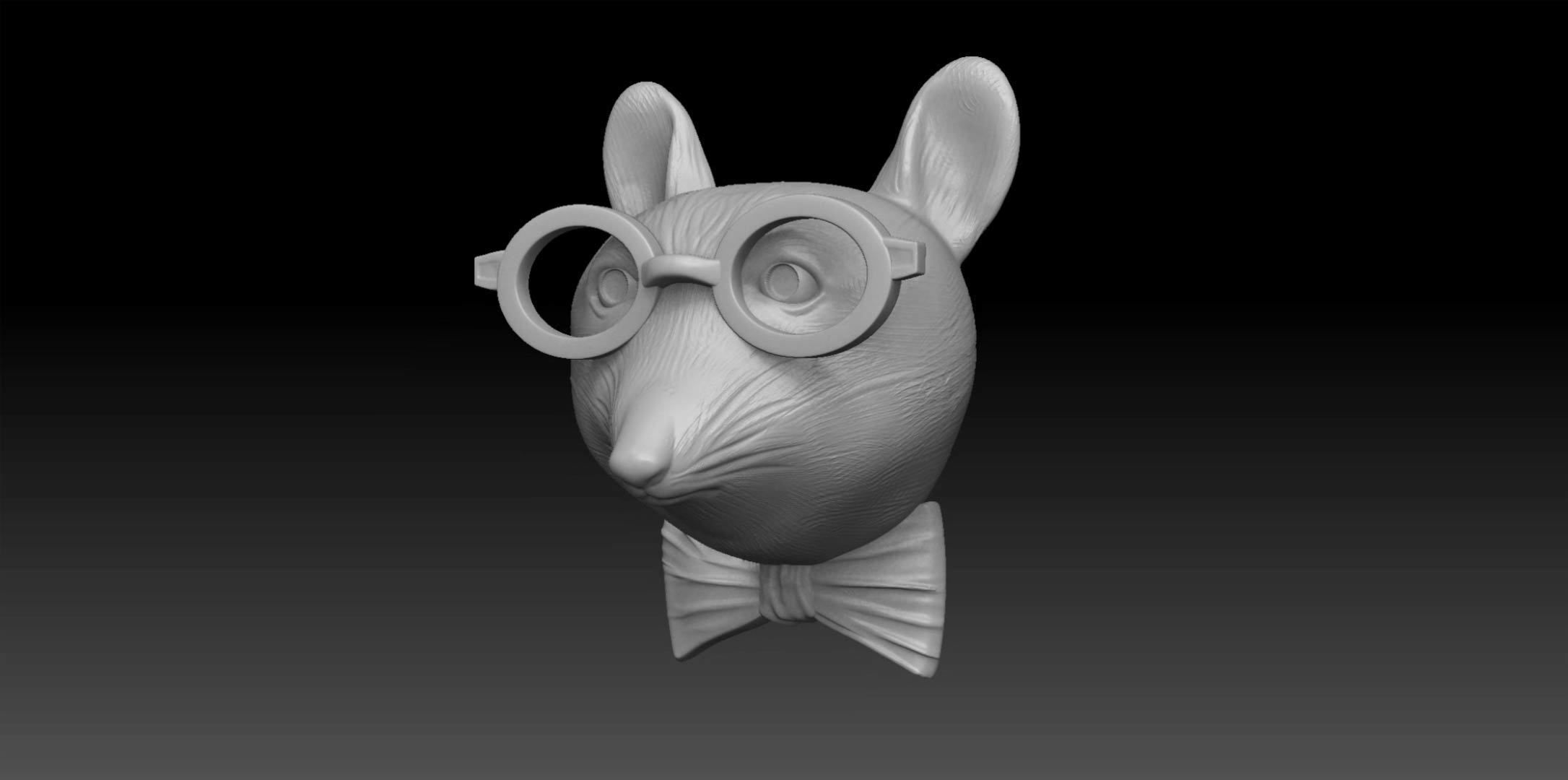 The Librarian Mouse Ignatious Fuzz 3D model 3D printable | CGTrader