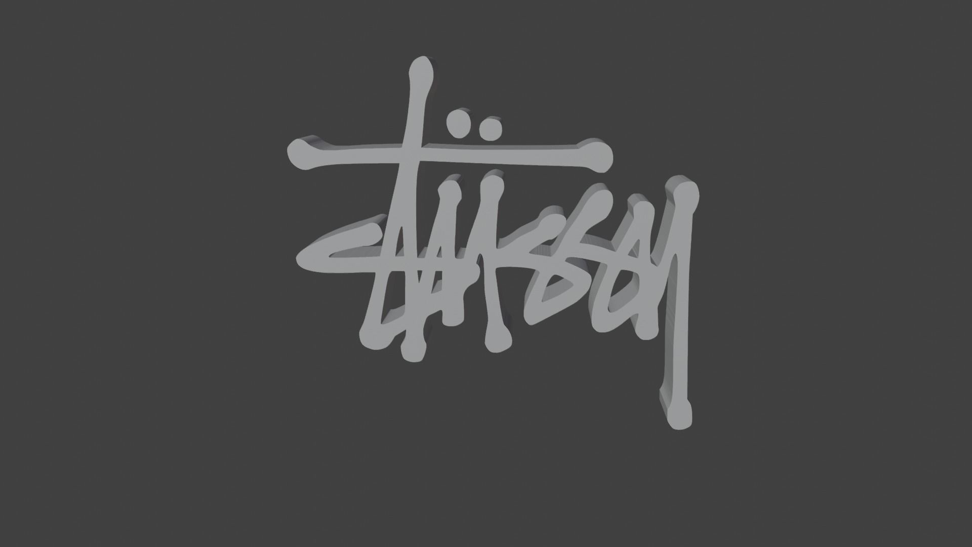 Stussy Logo Mode 3D model 3D printable | CGTrader