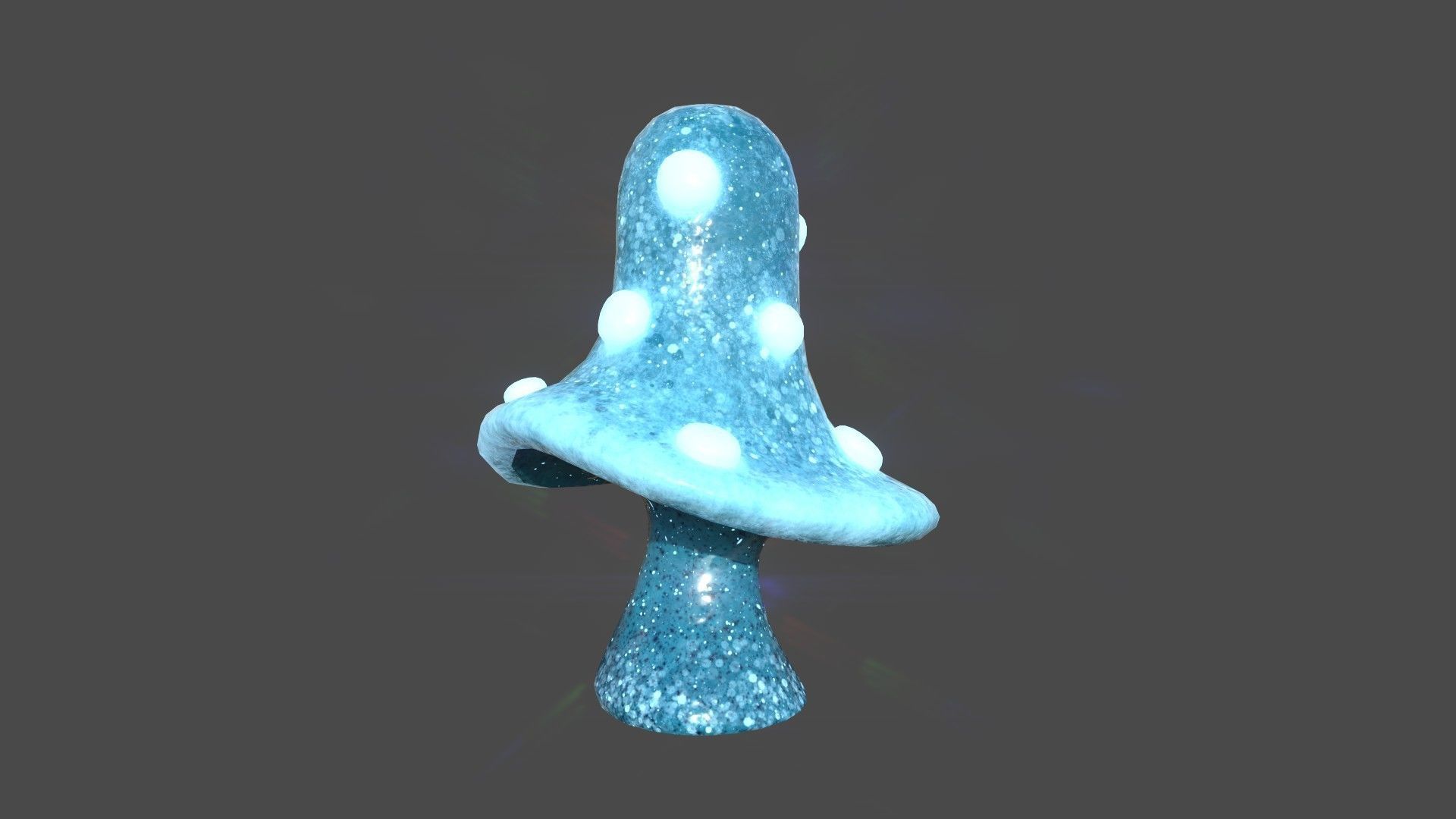 3D model Fantasy Mushroom B02 Blue - Scene Backdrop Design VR / AR ...