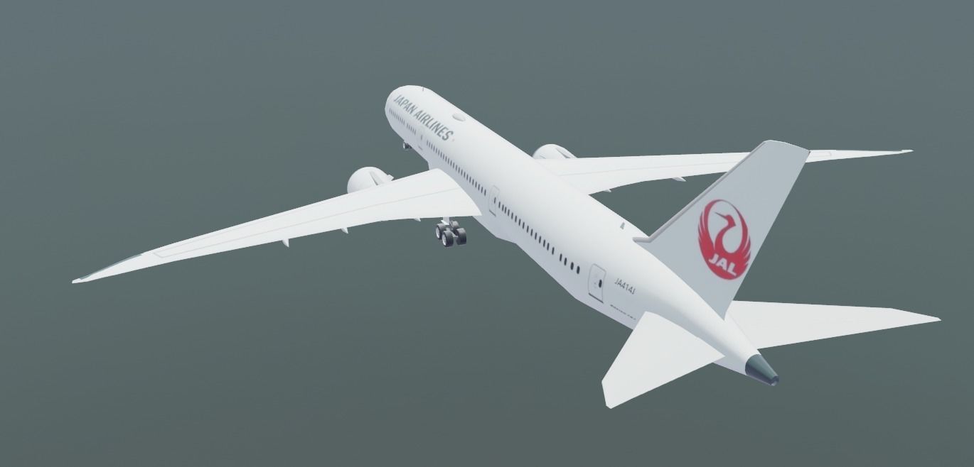 3D model Japan Airlines Boeing 787-9 3D Model VR / AR / low-poly | CGTrader