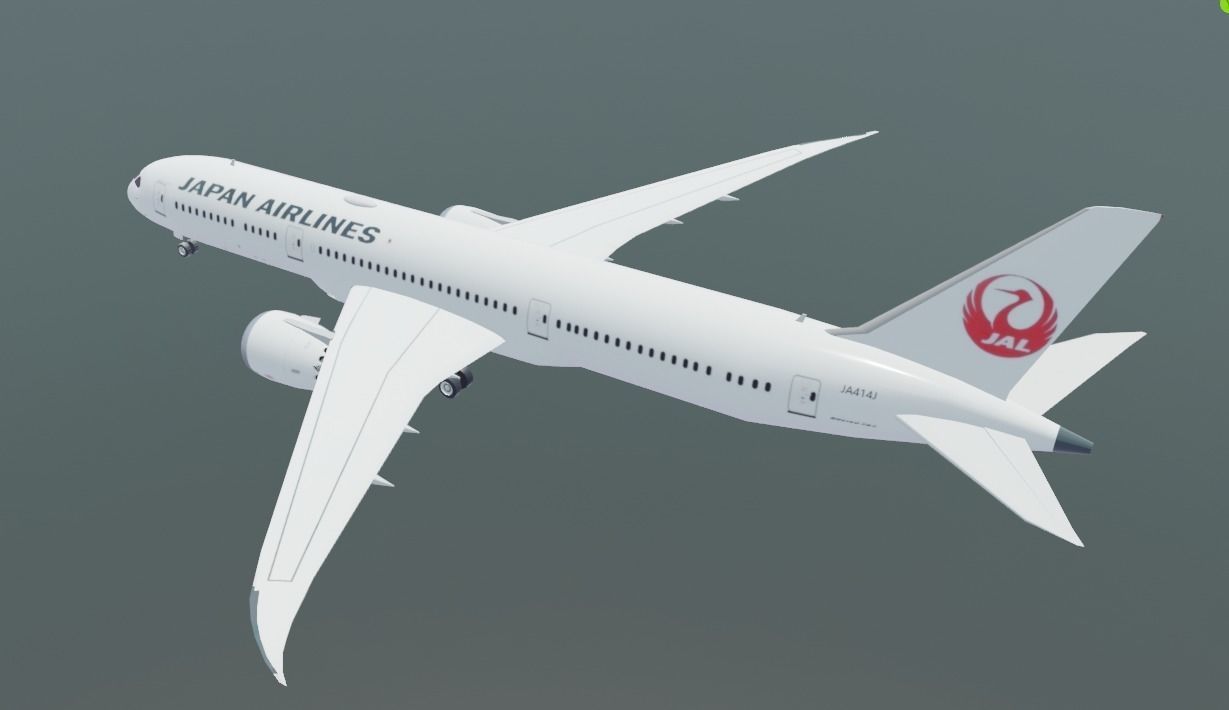 3D model Japan Airlines Boeing 787-9 3D Model VR / AR / low-poly | CGTrader