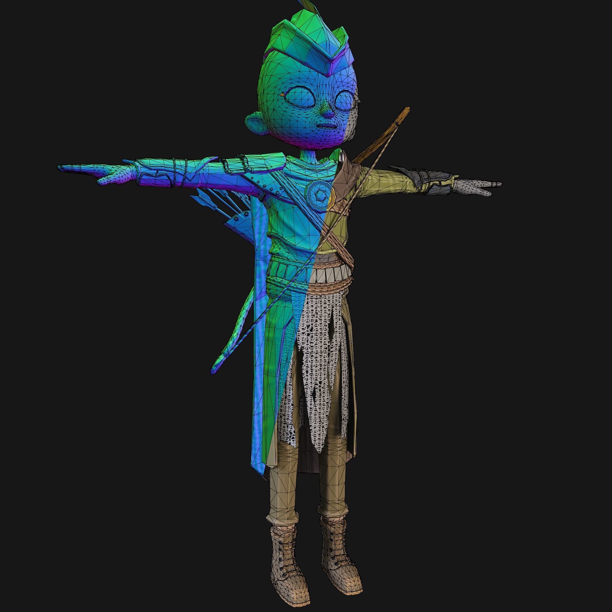 3D model Stylized Archer 3D VR / AR / low-poly | CGTrader