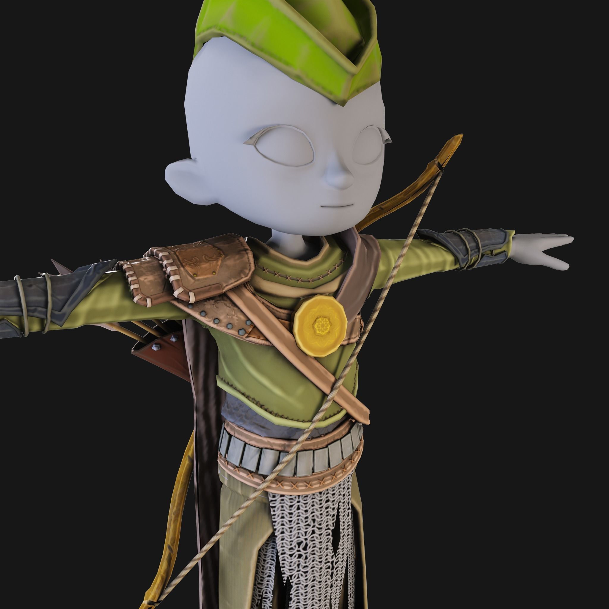 3D model Stylized Archer 3D VR / AR / low-poly | CGTrader