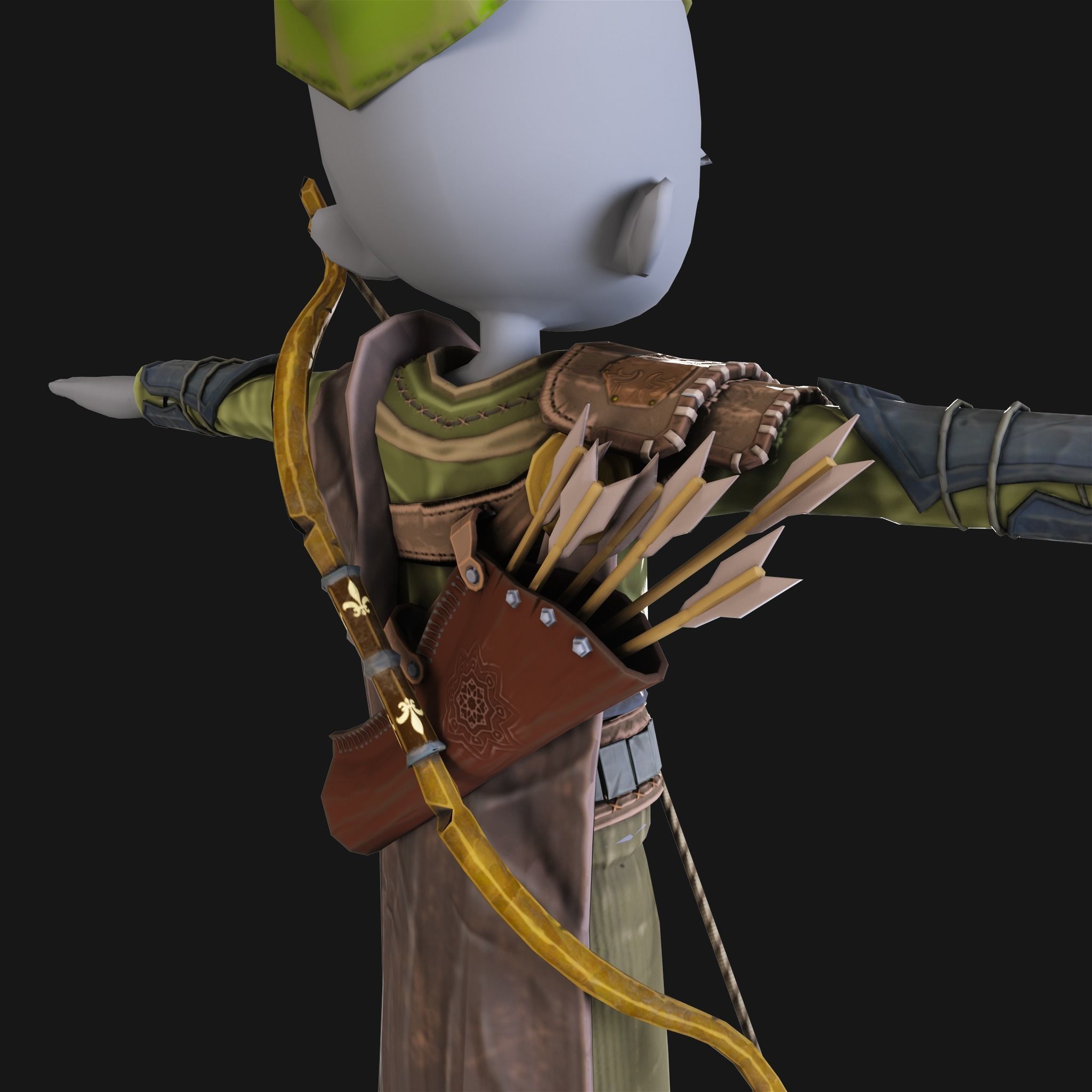3D model Stylized Archer 3D VR / AR / low-poly | CGTrader