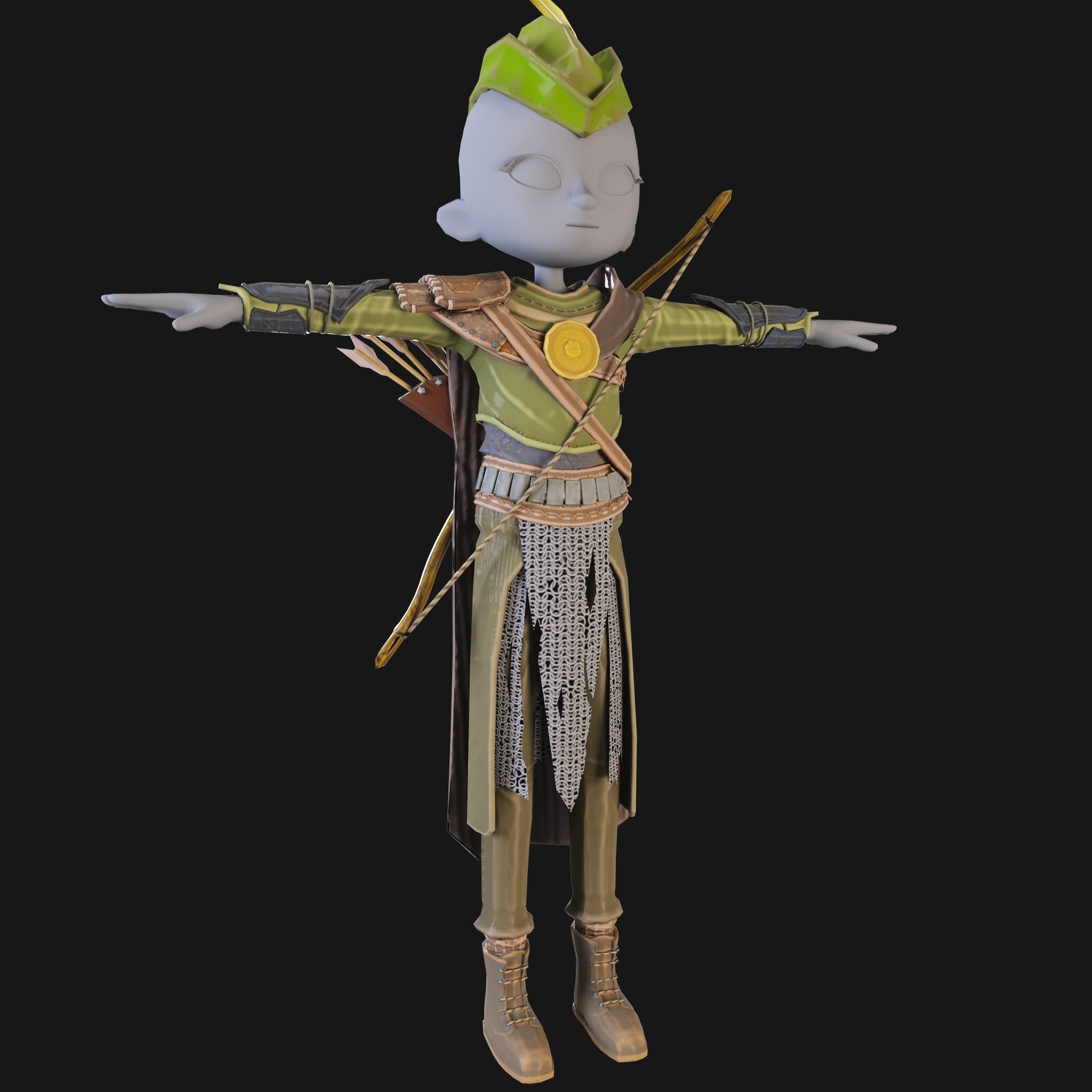 3D model Stylized Archer 3D VR / AR / low-poly | CGTrader