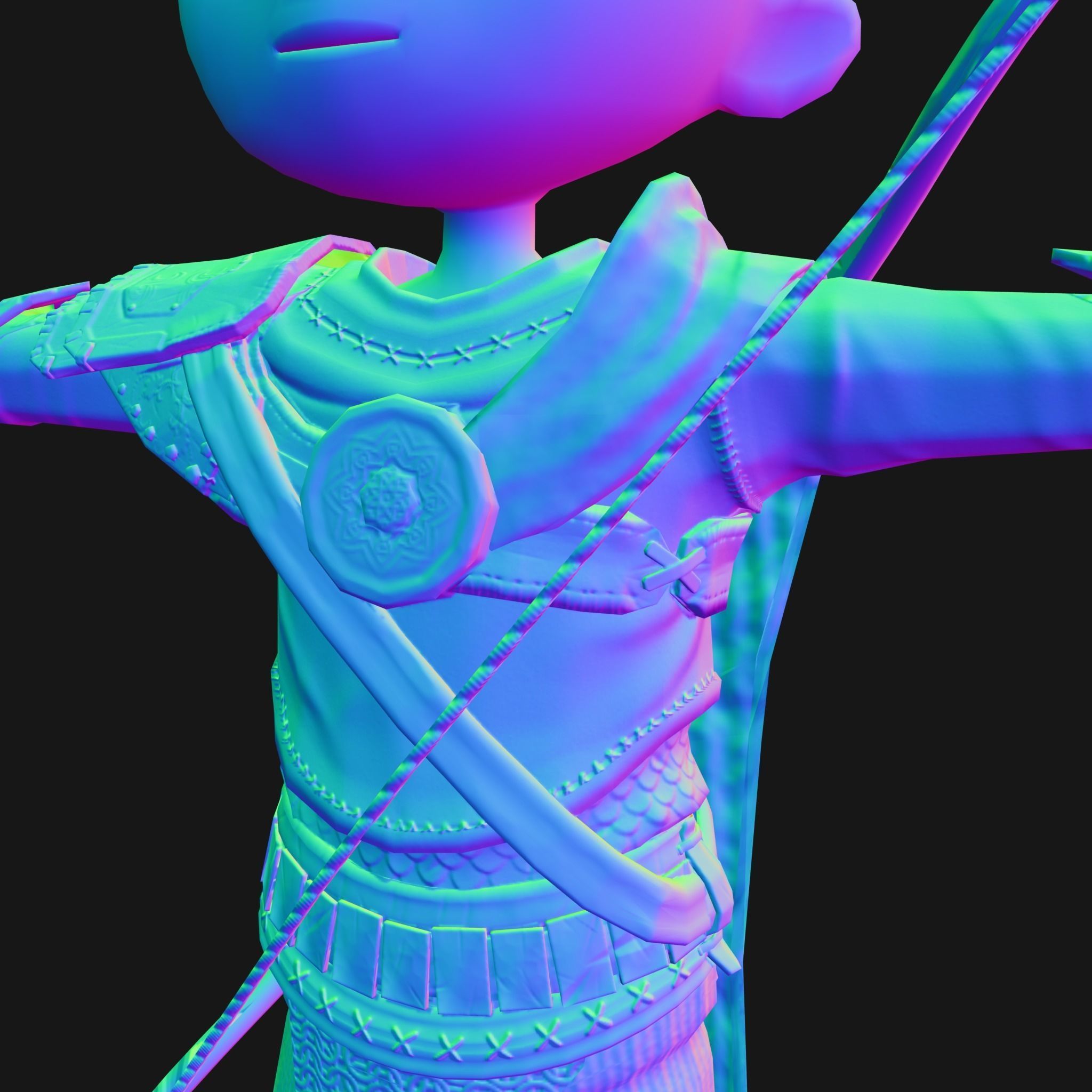 3D model Stylized Archer 3D VR / AR / low-poly | CGTrader