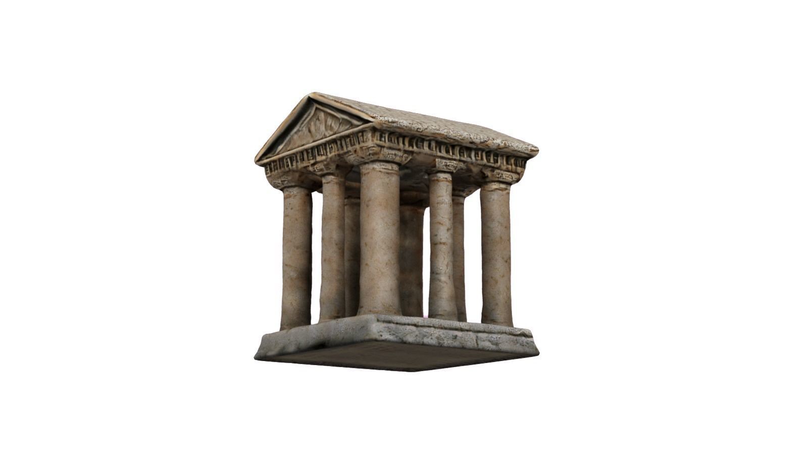 Ancient Pillars of Wisdom Classical Greek Temple Model 3D model | CGTrader