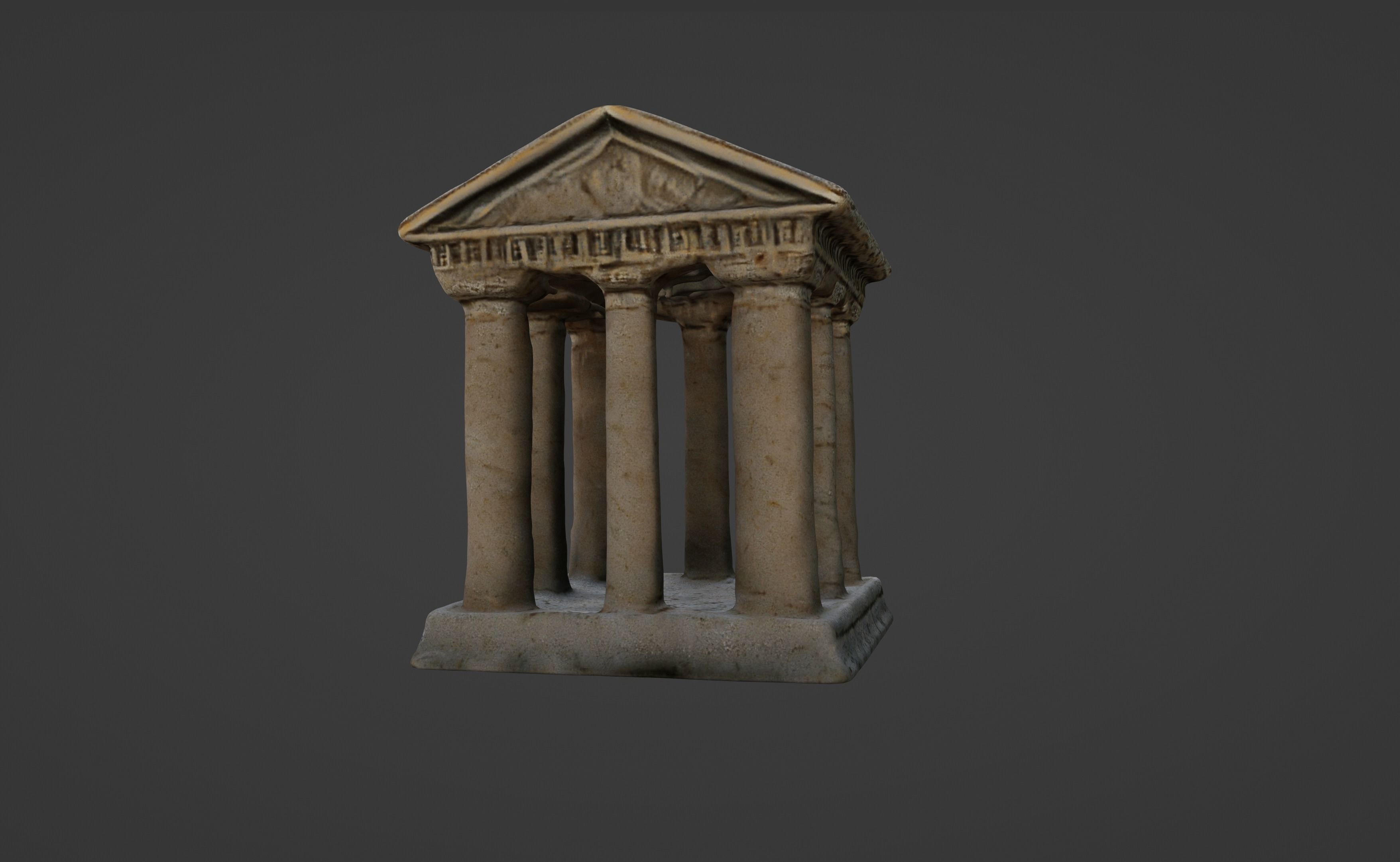 Ancient Pillars of Wisdom Classical Greek Temple Model 3D model | CGTrader
