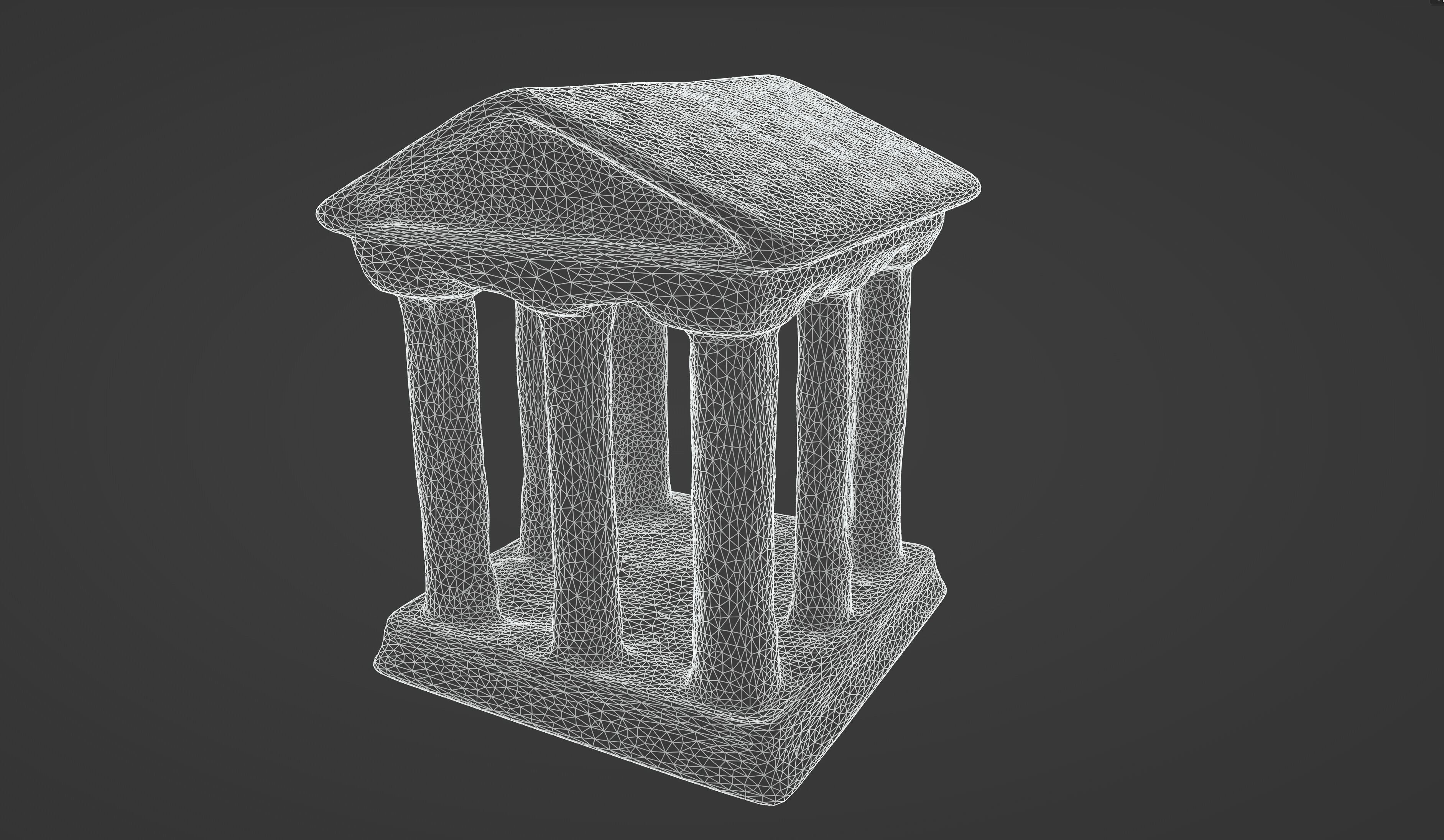 Ancient Pillars of Wisdom Classical Greek Temple Model 3D model | CGTrader