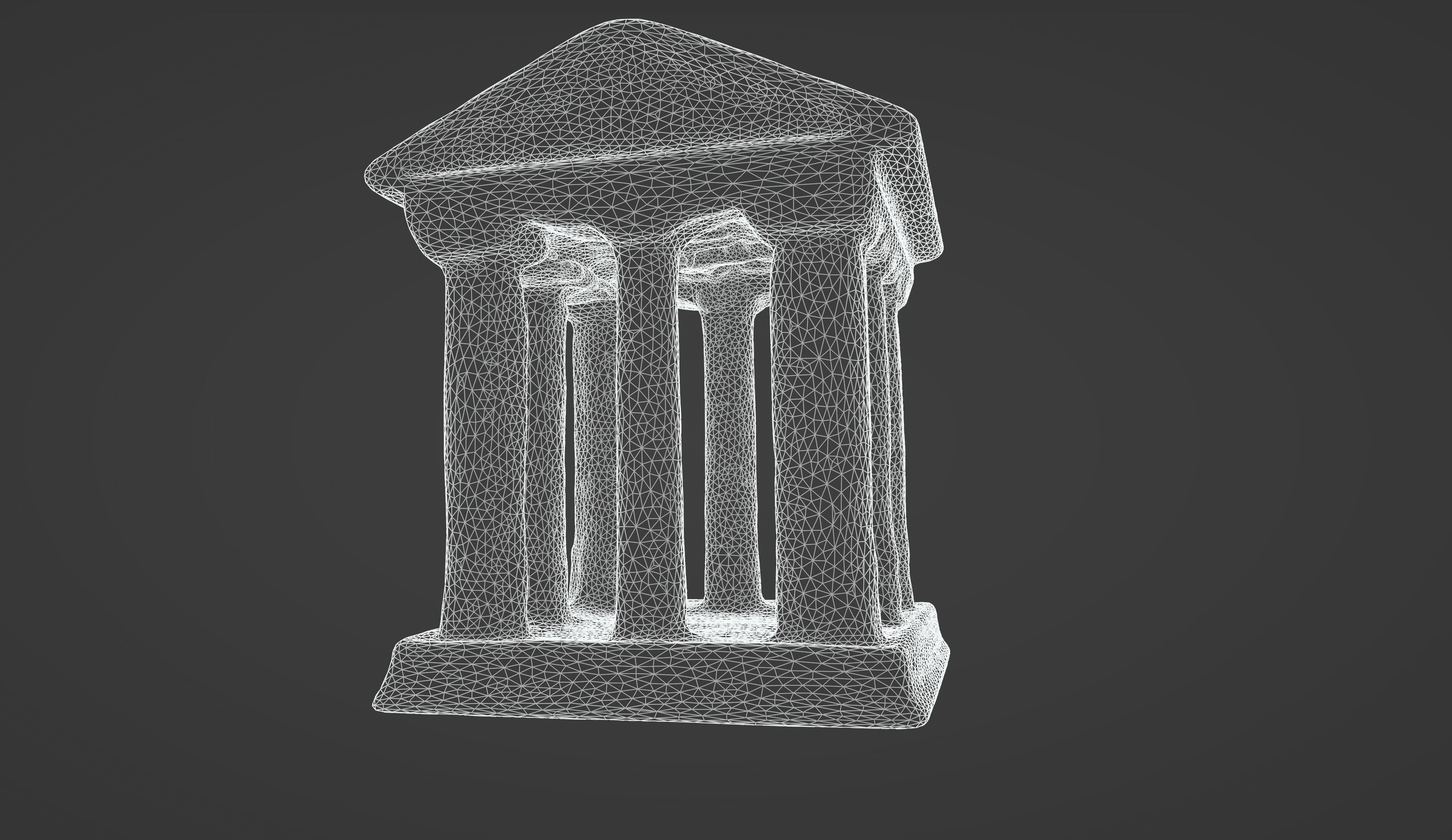 Ancient Pillars of Wisdom Classical Greek Temple Model 3D model | CGTrader