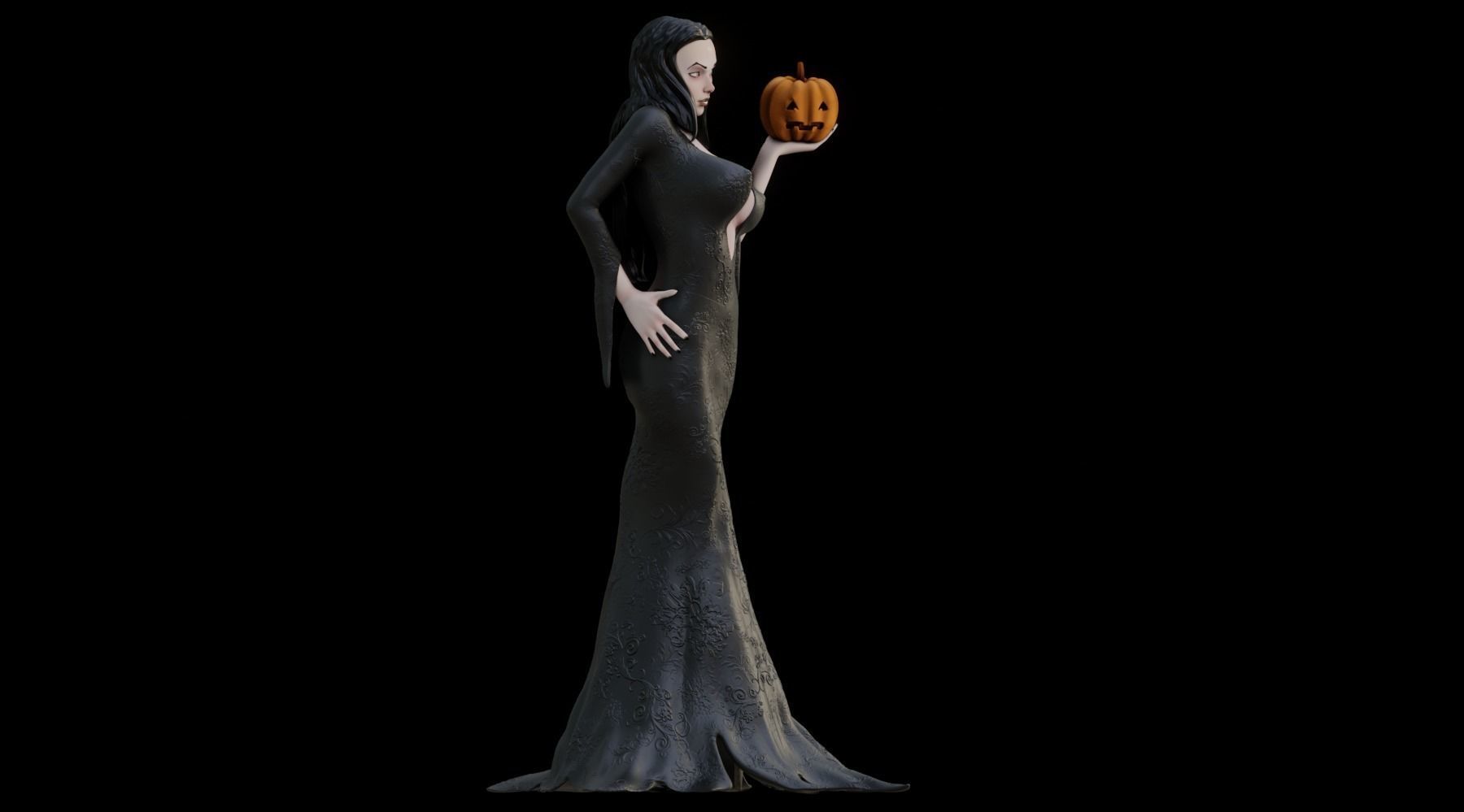 Morticia Addams - 1TO10 STL FILE 3D PRINT MODEL 3D model 3D printable ...