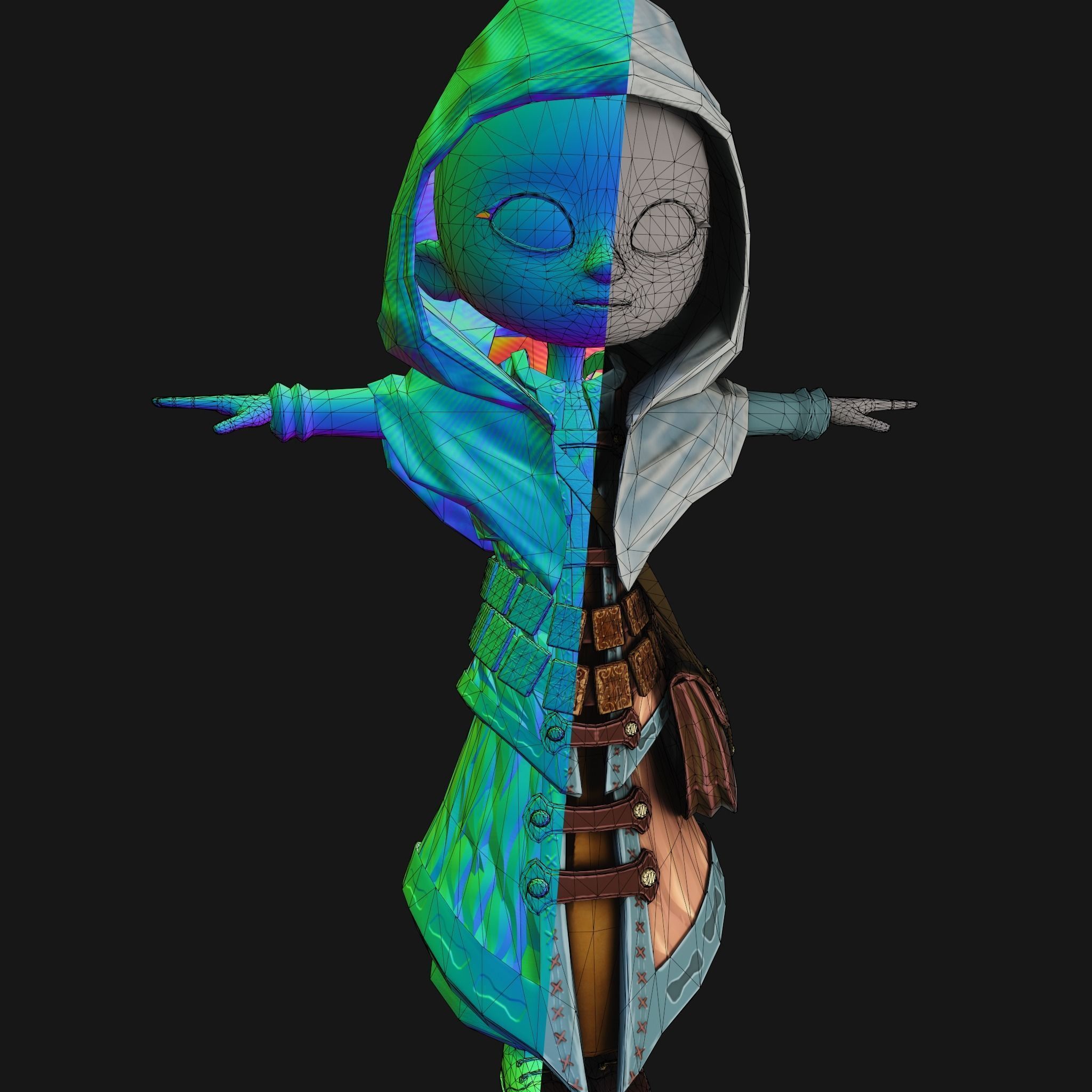 3D model Stylized Monk 3D VR / AR / low-poly | CGTrader