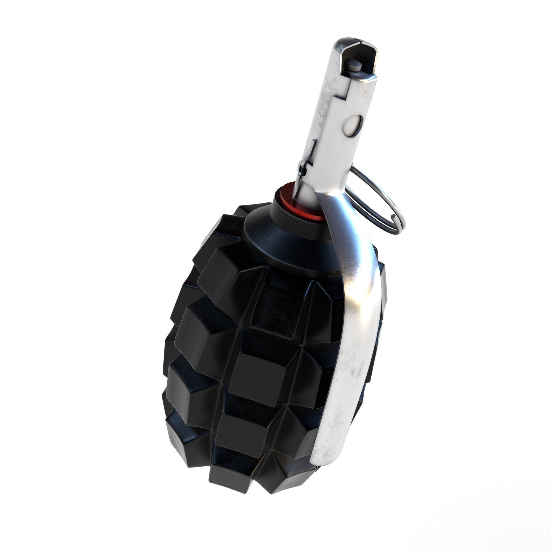3D model Grenade F1 Fuse with Keyboard Buttons VR / AR / low-poly ...
