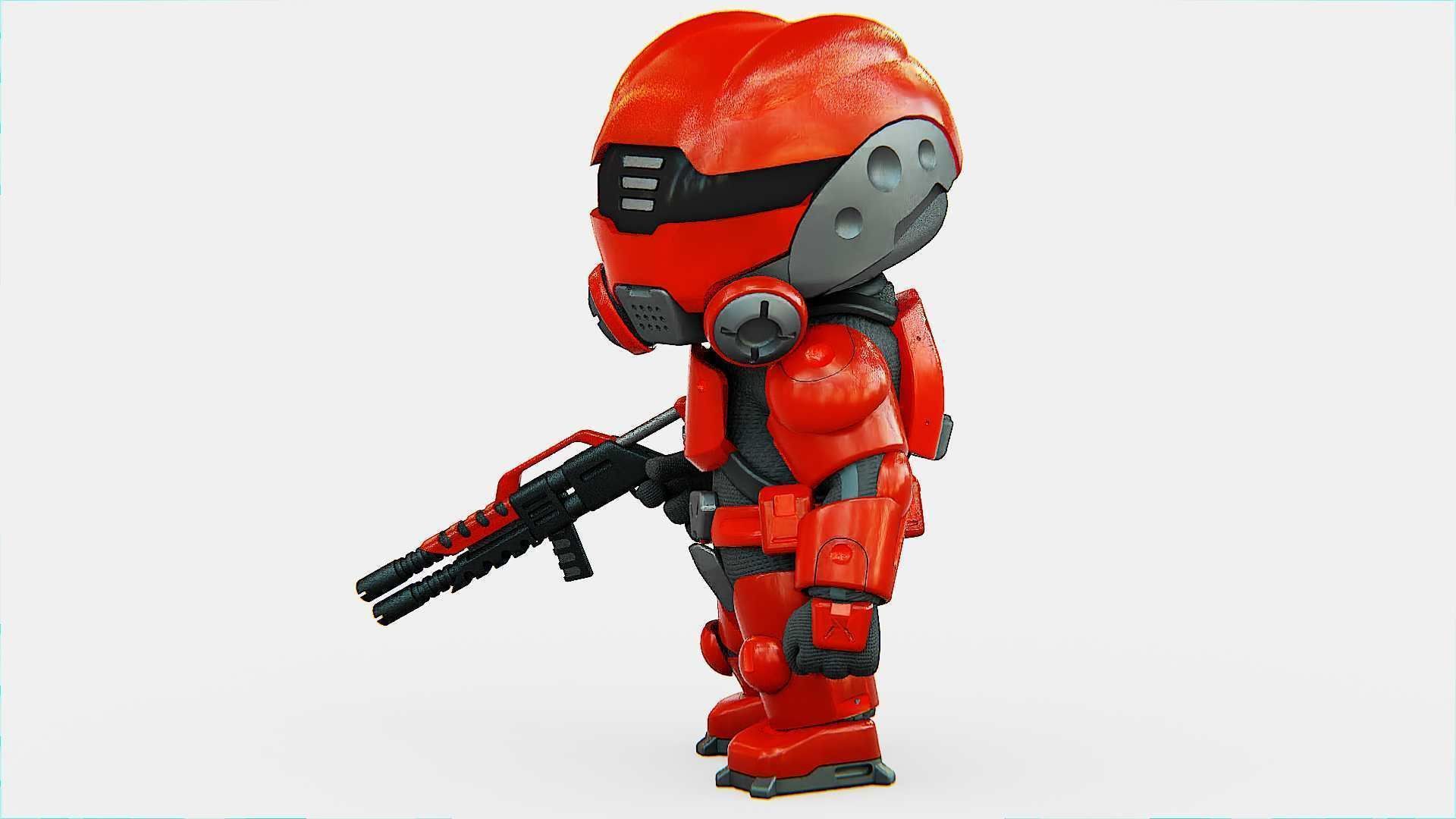 TOON TROOPER MORGAN Rigged for Unreal Engine - Unity - MIXAMO 3D model ...
