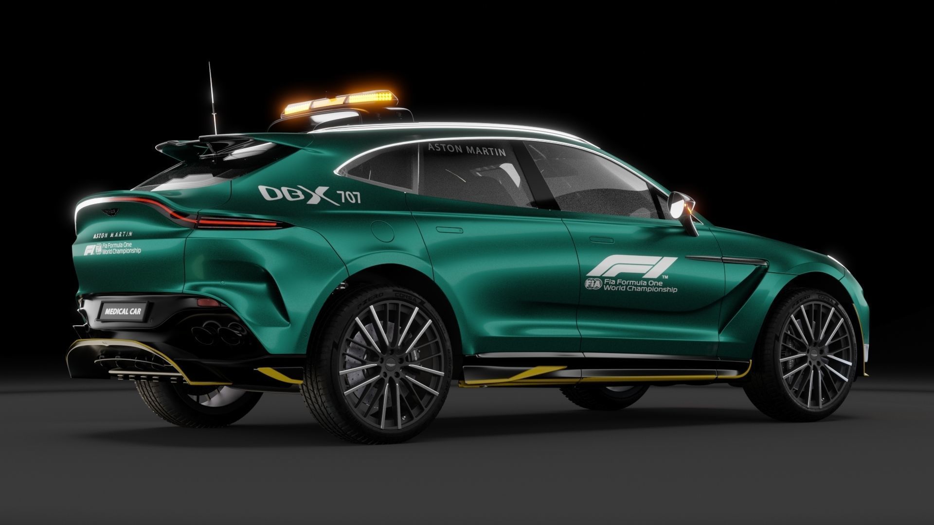 Aston Martin DBX707 Medical Car formula 1 3D model | CGTrader