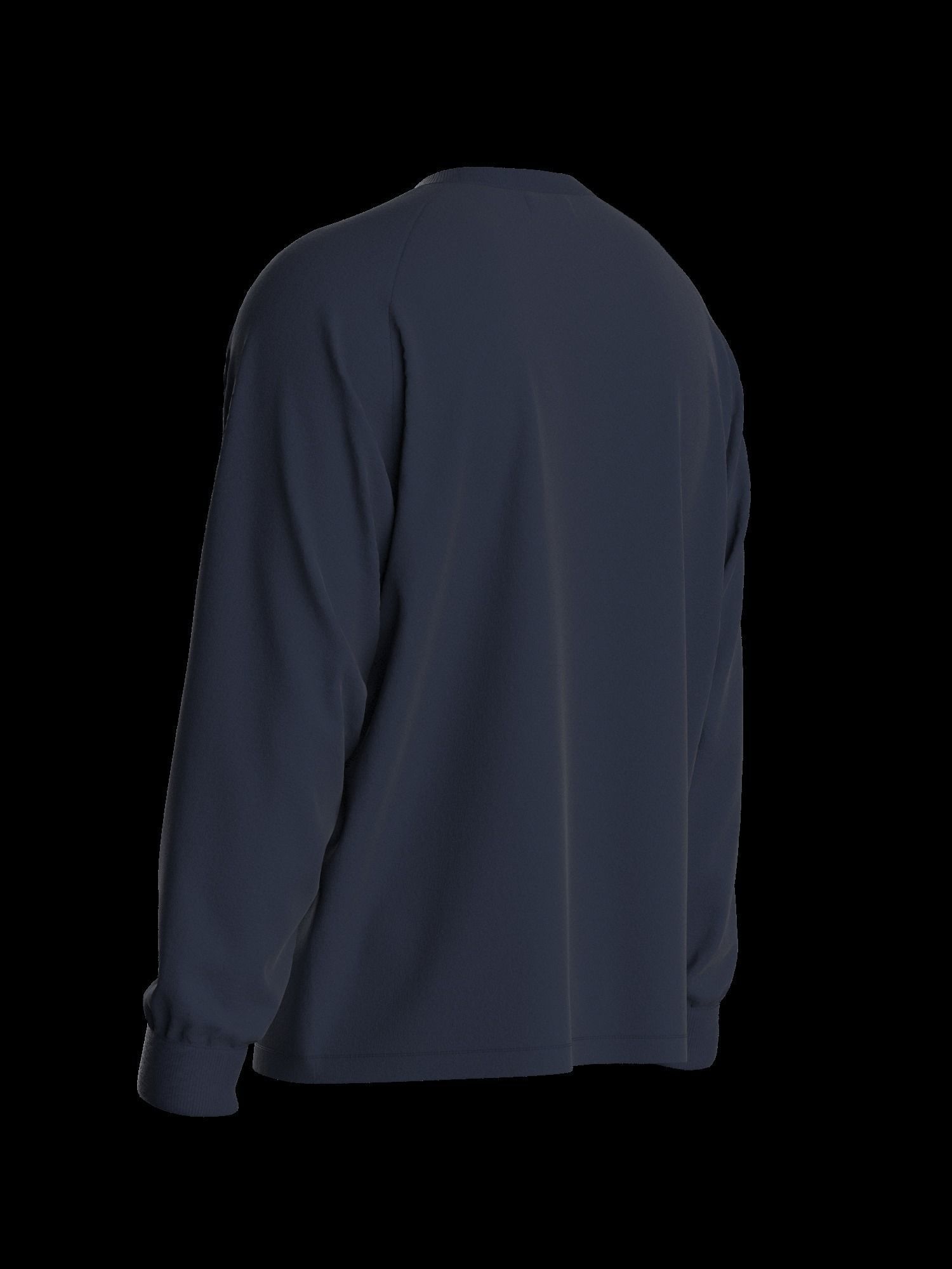 Male raglan longsleeve 3D model animated rigged | CGTrader