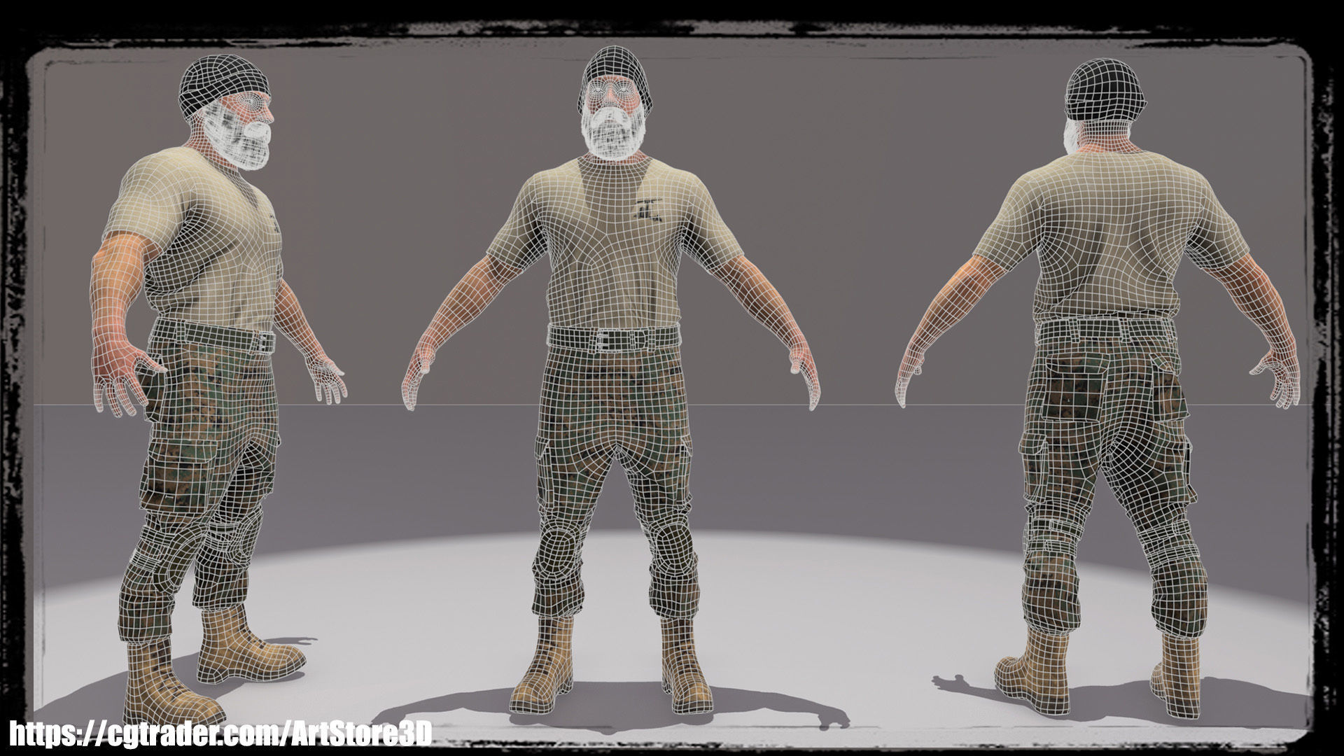 3D model Middle East Terrorist-Hezbollah VR / AR / low-poly | CGTrader