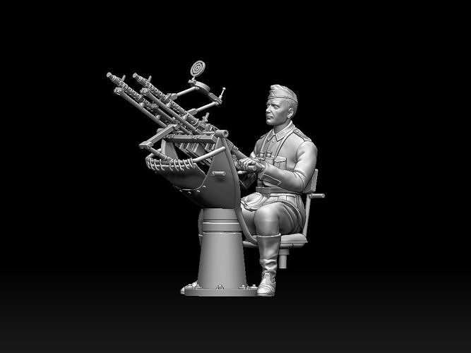 flak mg german soldier 3D model 3D printable | CGTrader