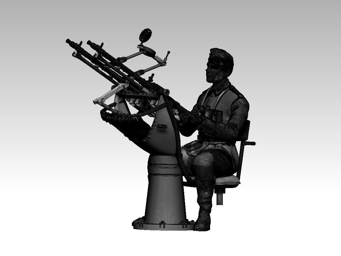 flak mg german soldier 3D model 3D printable | CGTrader