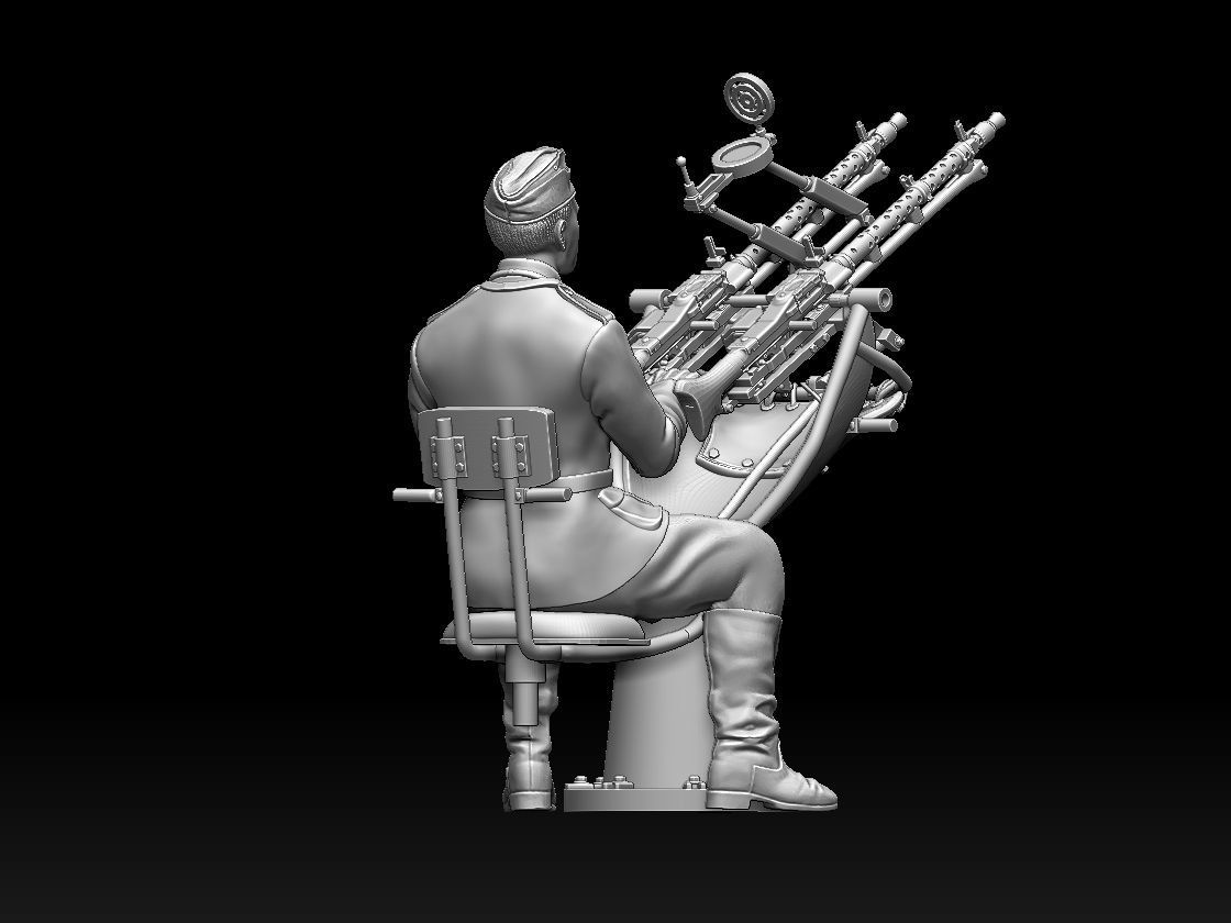 flak mg german soldier 3D model 3D printable | CGTrader