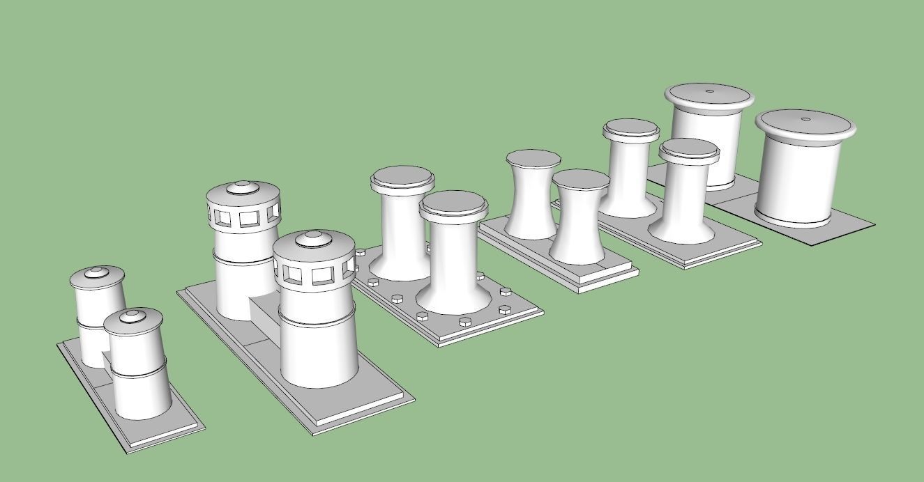 Marine Bollards 3D model | CGTrader