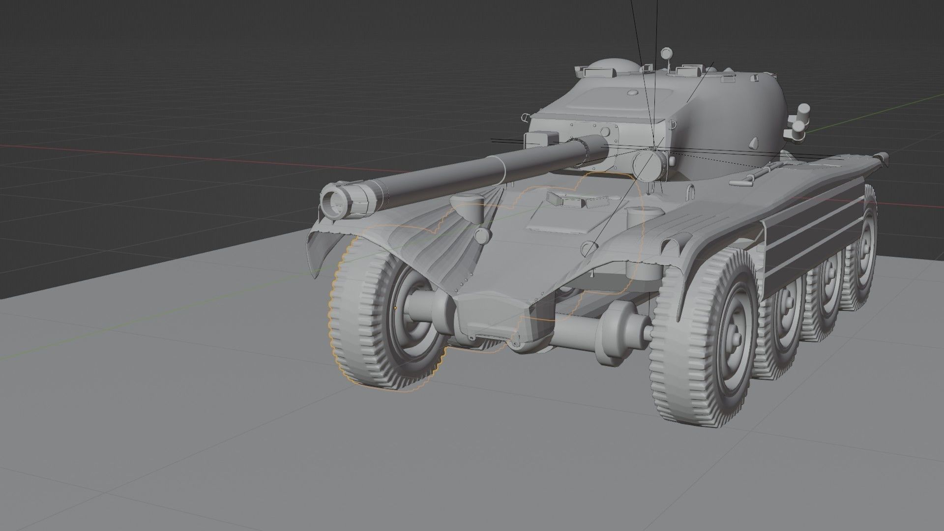 3D model tank panhard EBR LOW POLY VR / AR / low-poly | CGTrader